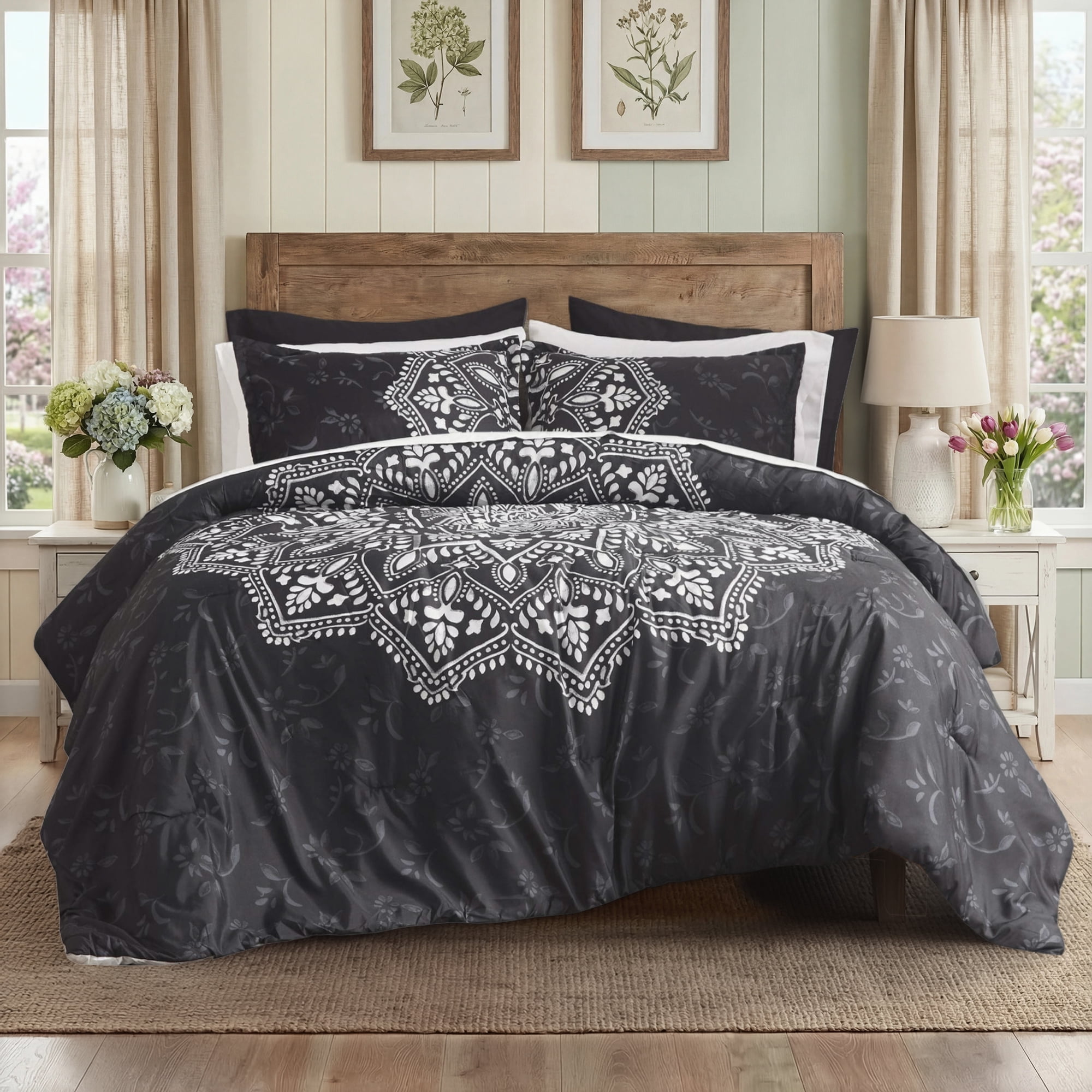 Regency Heights King Size Comforter Set, 9-Piece Bed Set Bed in a Bag ...