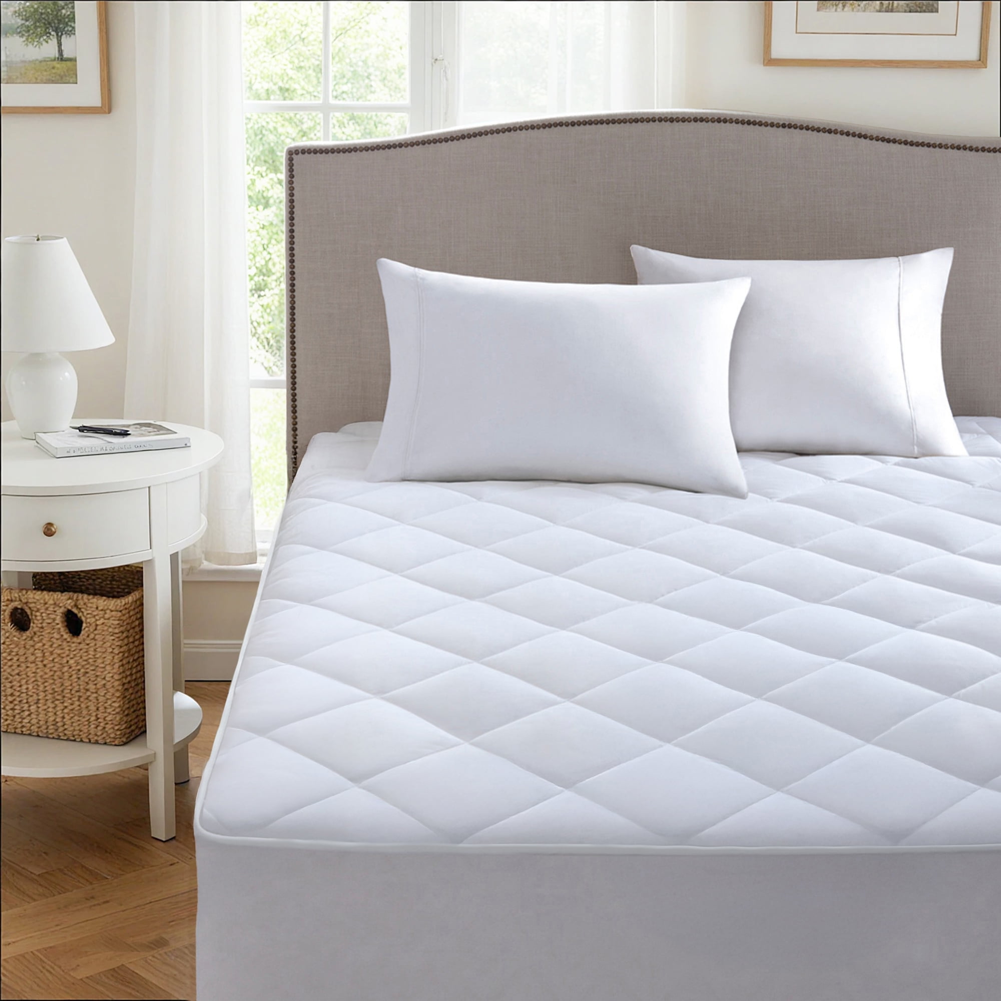 Regency Heights Waterproof King Size Quilted Mattress Pad with Deep ...