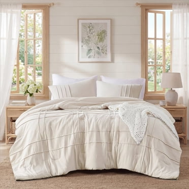 Vggrvlo Queen Comforter Set Easter Bunny Floral Eggs White Spring Quilt ...