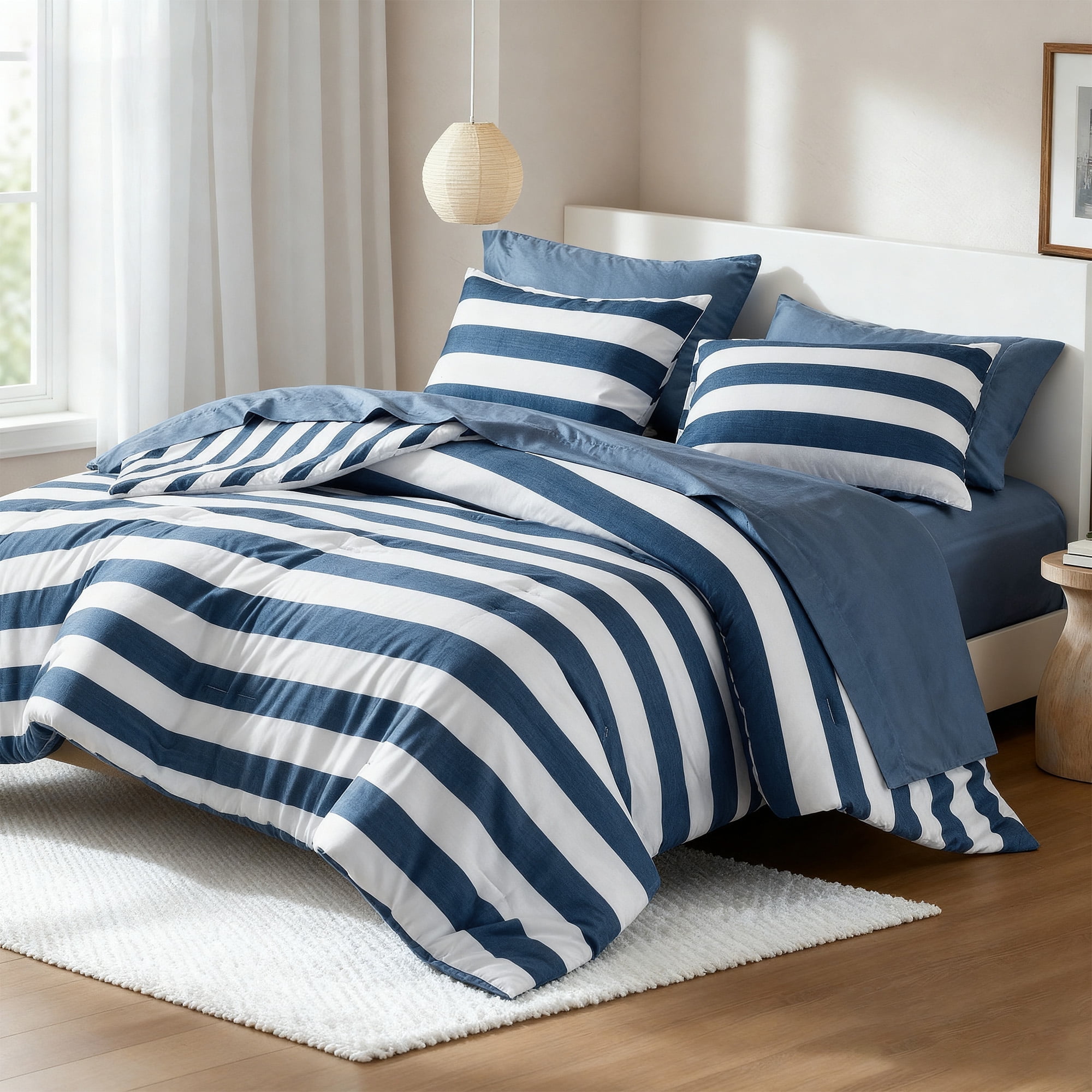 Regency Heights Queen Size Comforter Sets, 7-Piece Bed in a Bag Queen ...