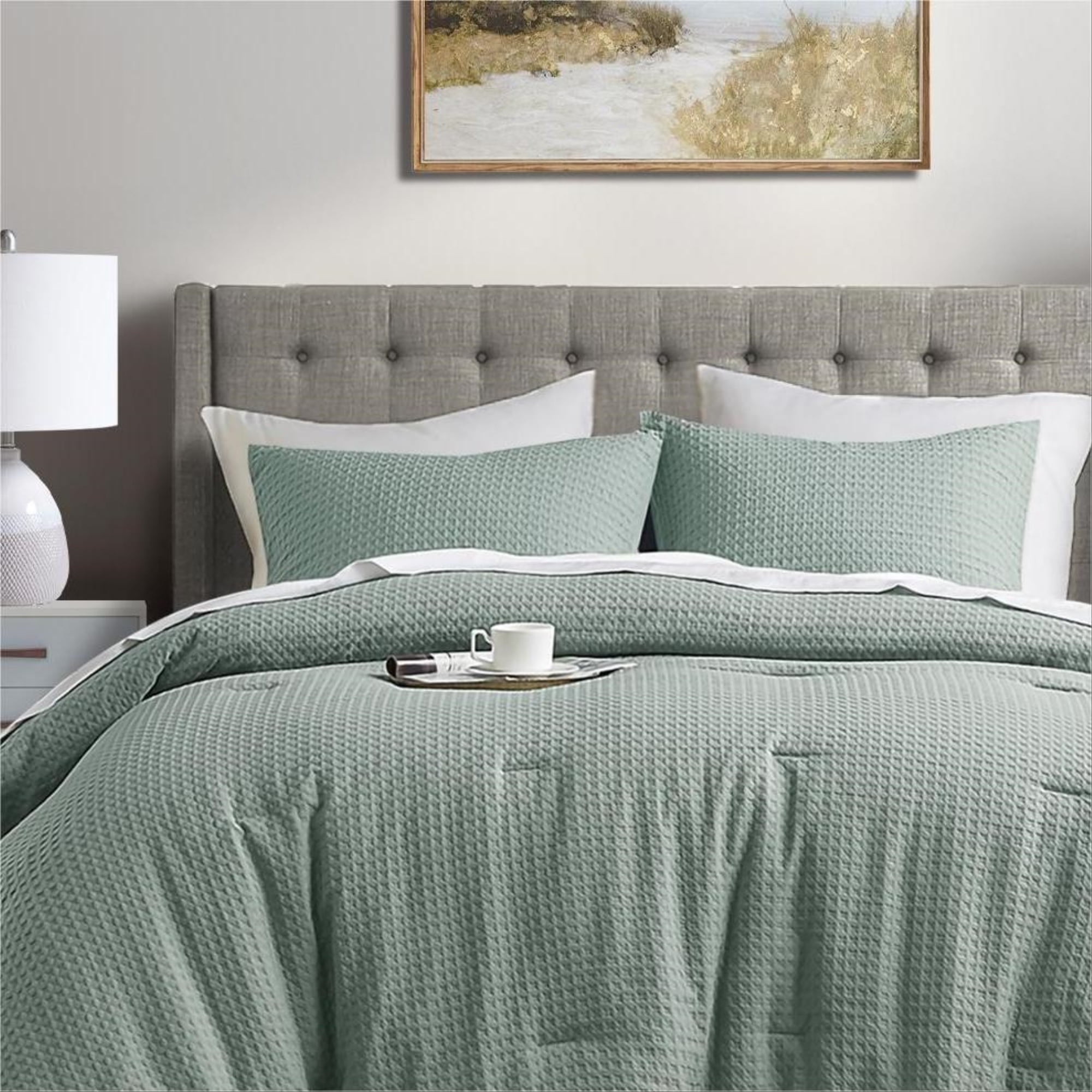 Better Homes & Gardens 3-Piece Sage Green Crinkled Gauze Comforter Set ...
