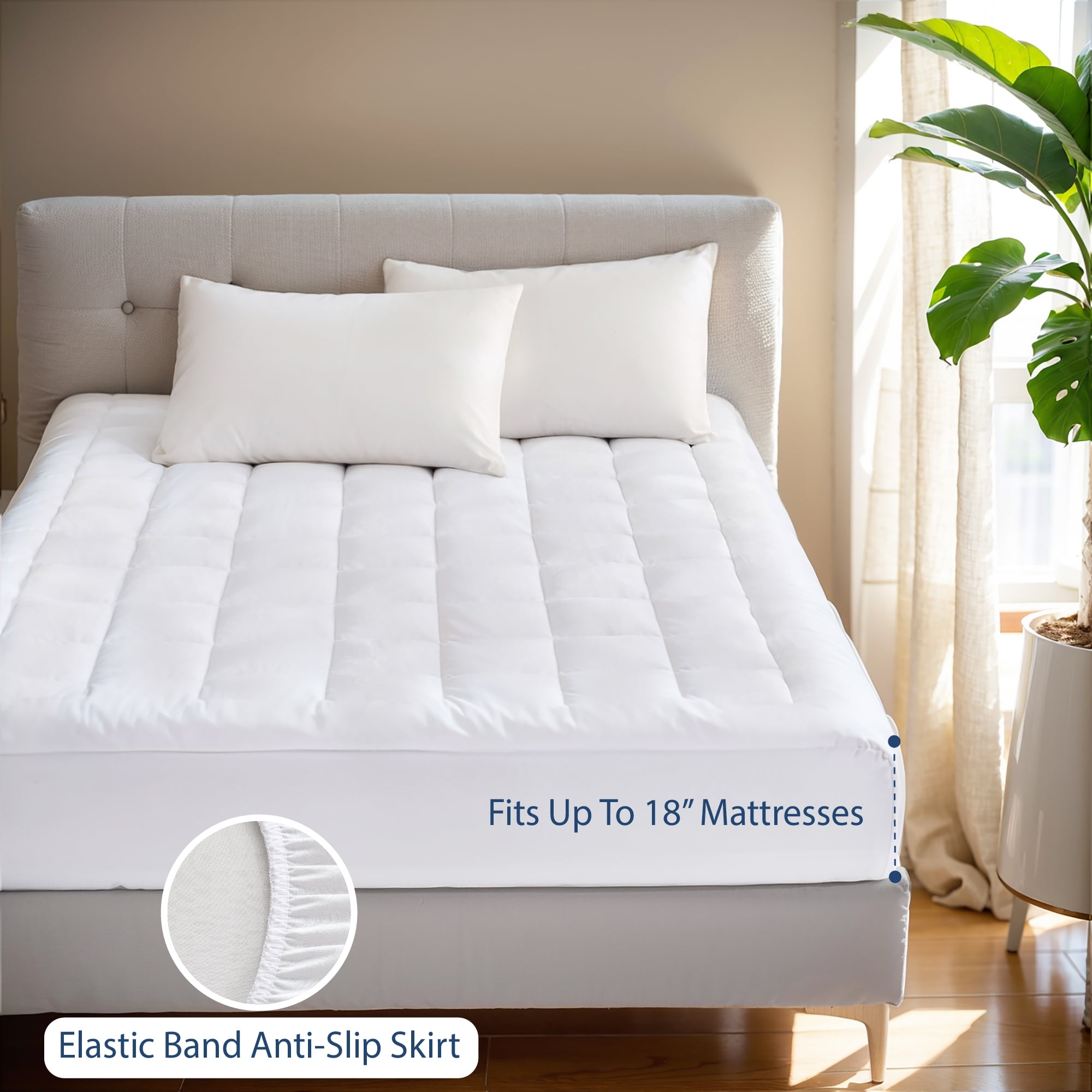 Regency Heights Twin Size Mattress Pad, Quilted Fitted Mattress Pad ...