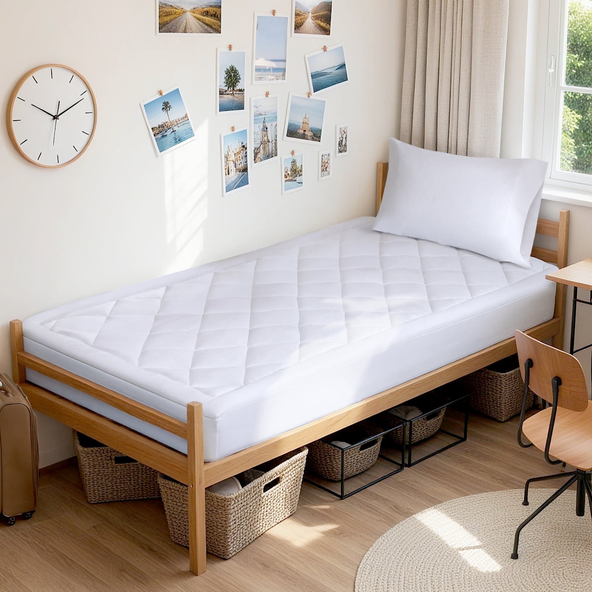 Regency Heights Twin Size Mattress Pad, Quilted Fitted Mattress Cover ...