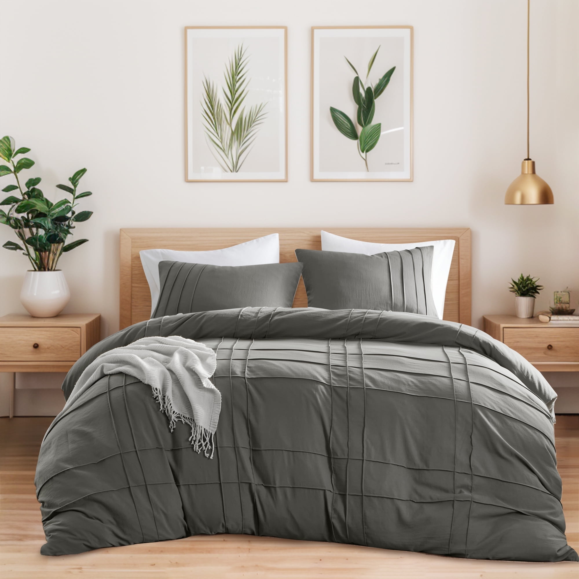 Regency Heights Twin/Twin XL Soft Washed Pleated Duvet Cover Set 2 ...