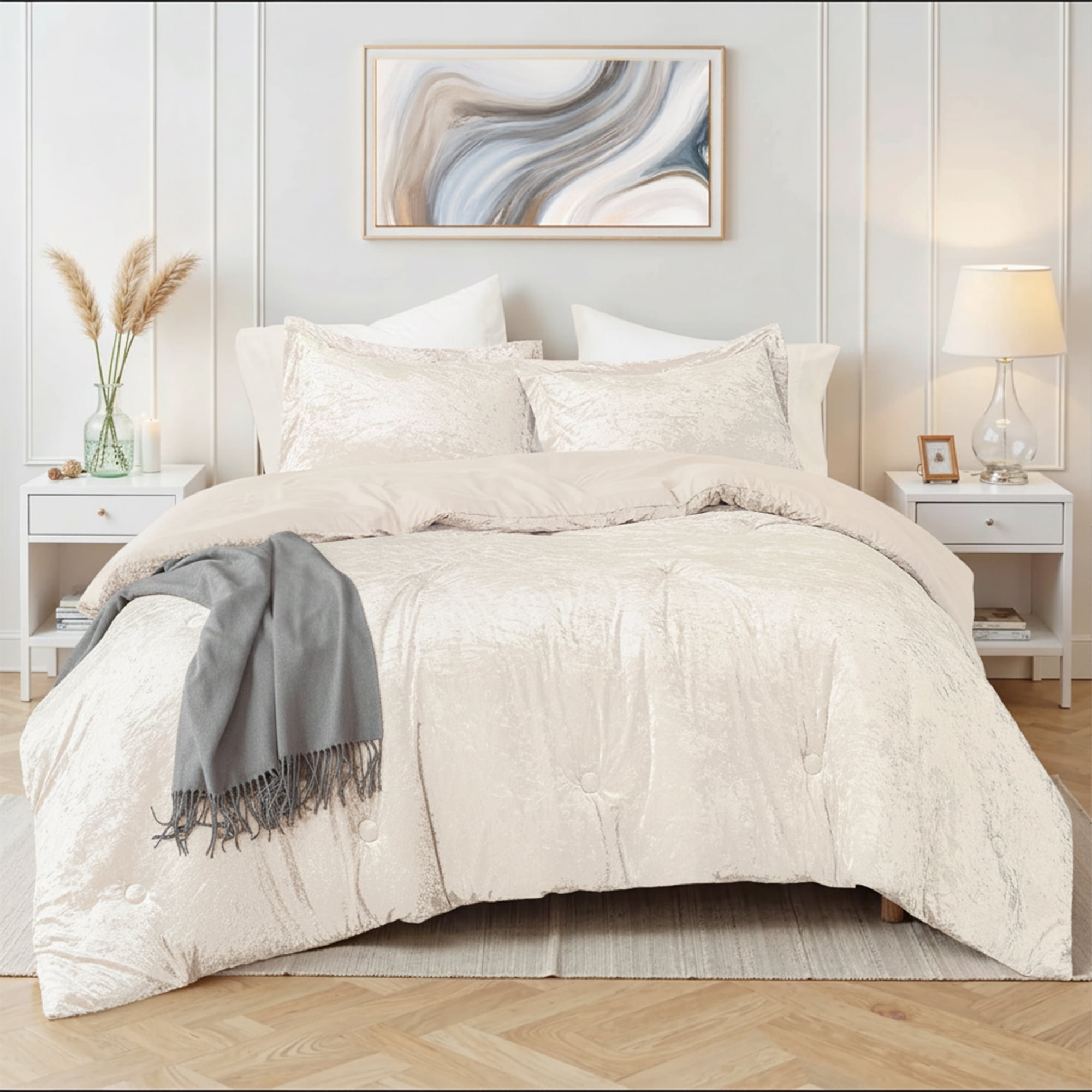 Regency Heights Luxury Velvet Comforter Set, 2-Piece Bedding, All ...