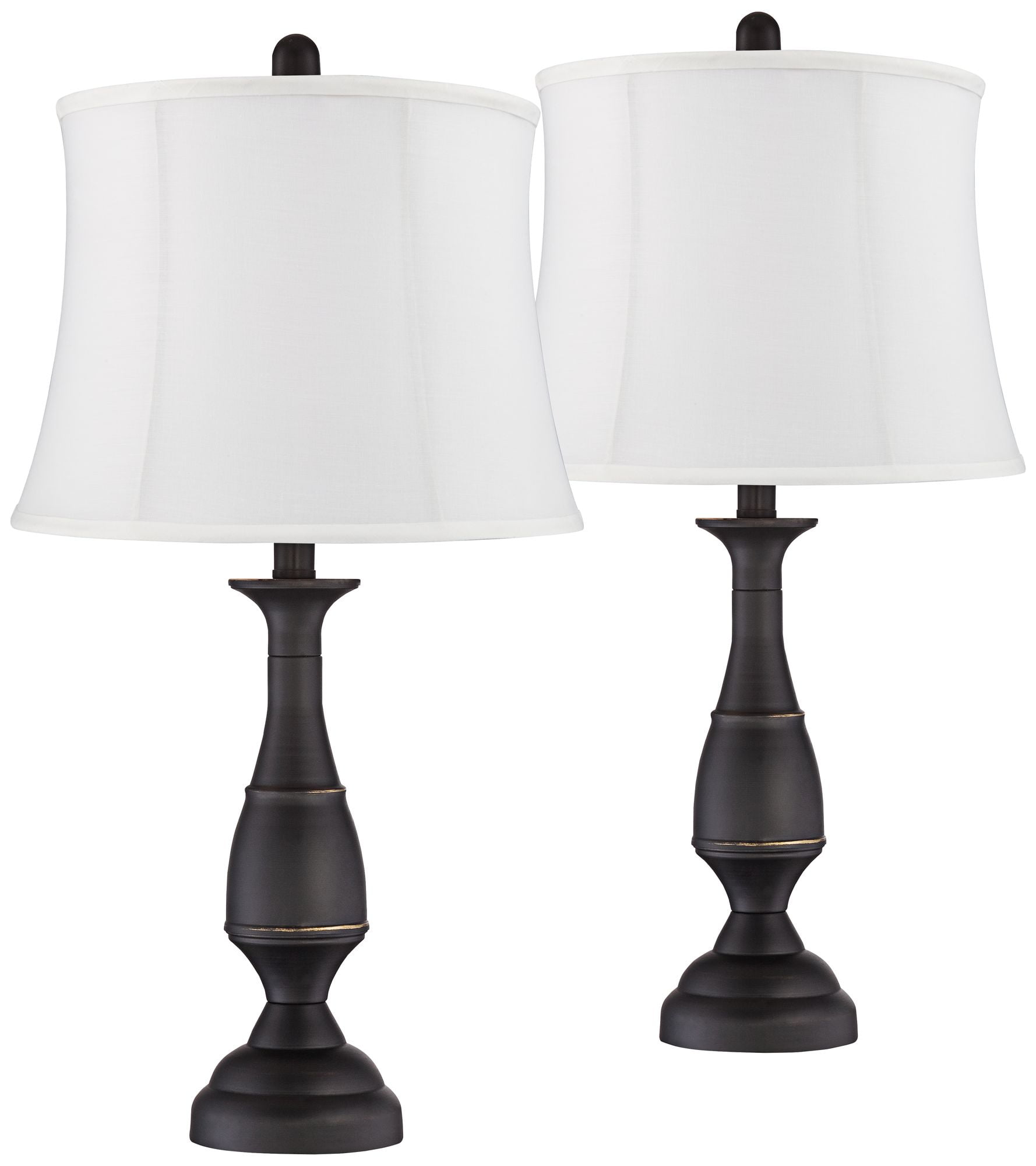 Regency Hill Ben Rustic Farmhouse Table Lamps 25" High Set of 2 Dark ...