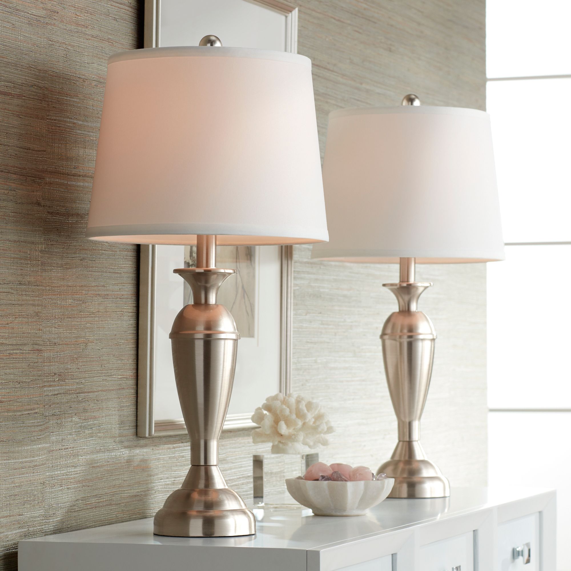 "Regency Hill Set of 2 Arden Mercury Glass Table Lamps, 25"" High ...
