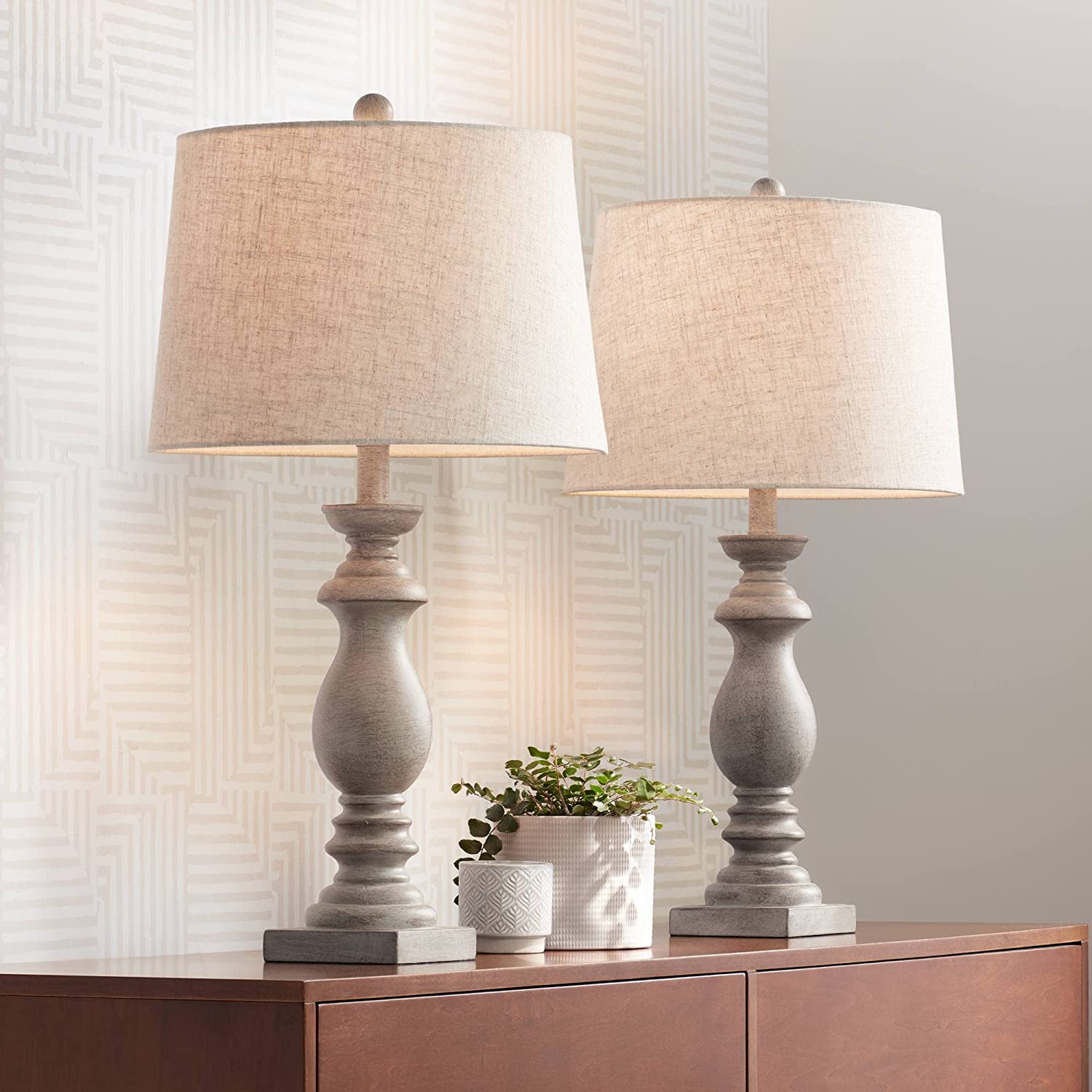 Regency Hill Patsy Country Cottage Traditional Table Lamps 26.5" High ...