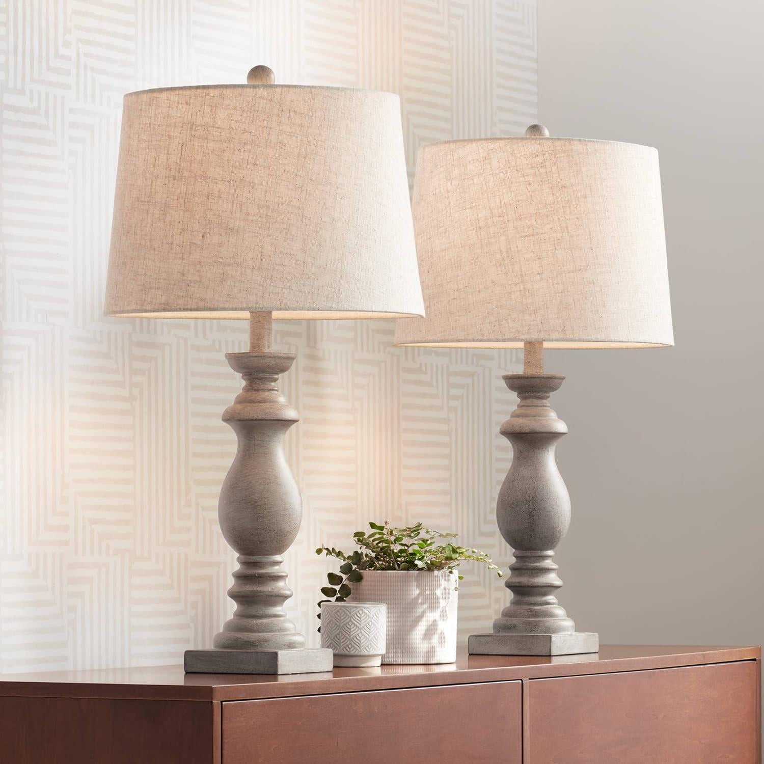 Regency Hill Patsy Country Cottage Traditional Table Lamps 26.5" High ...