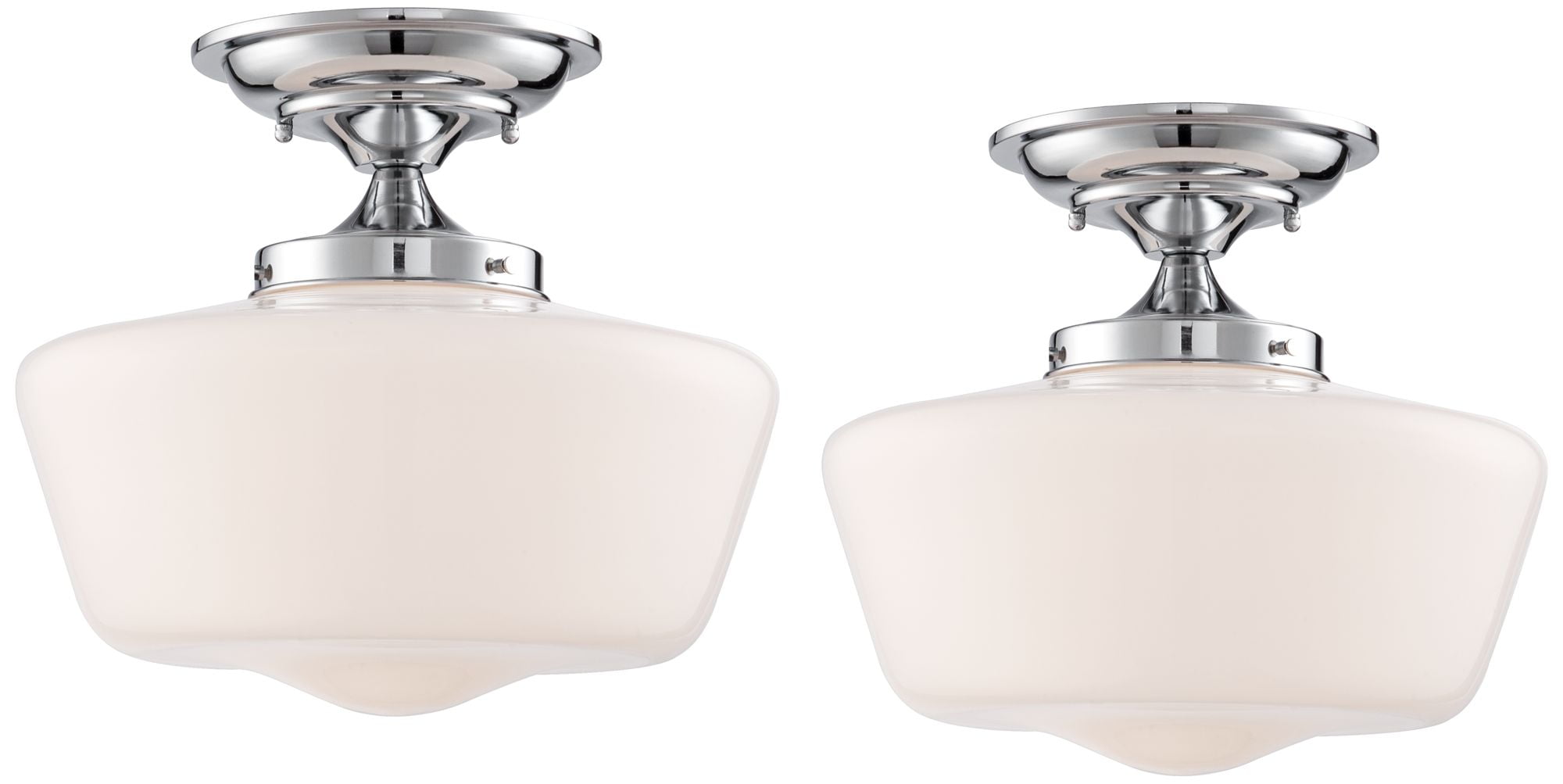 Regency Hill Schoolhouse Rustic Farmhouse Ceiling Light Semi Flush ...