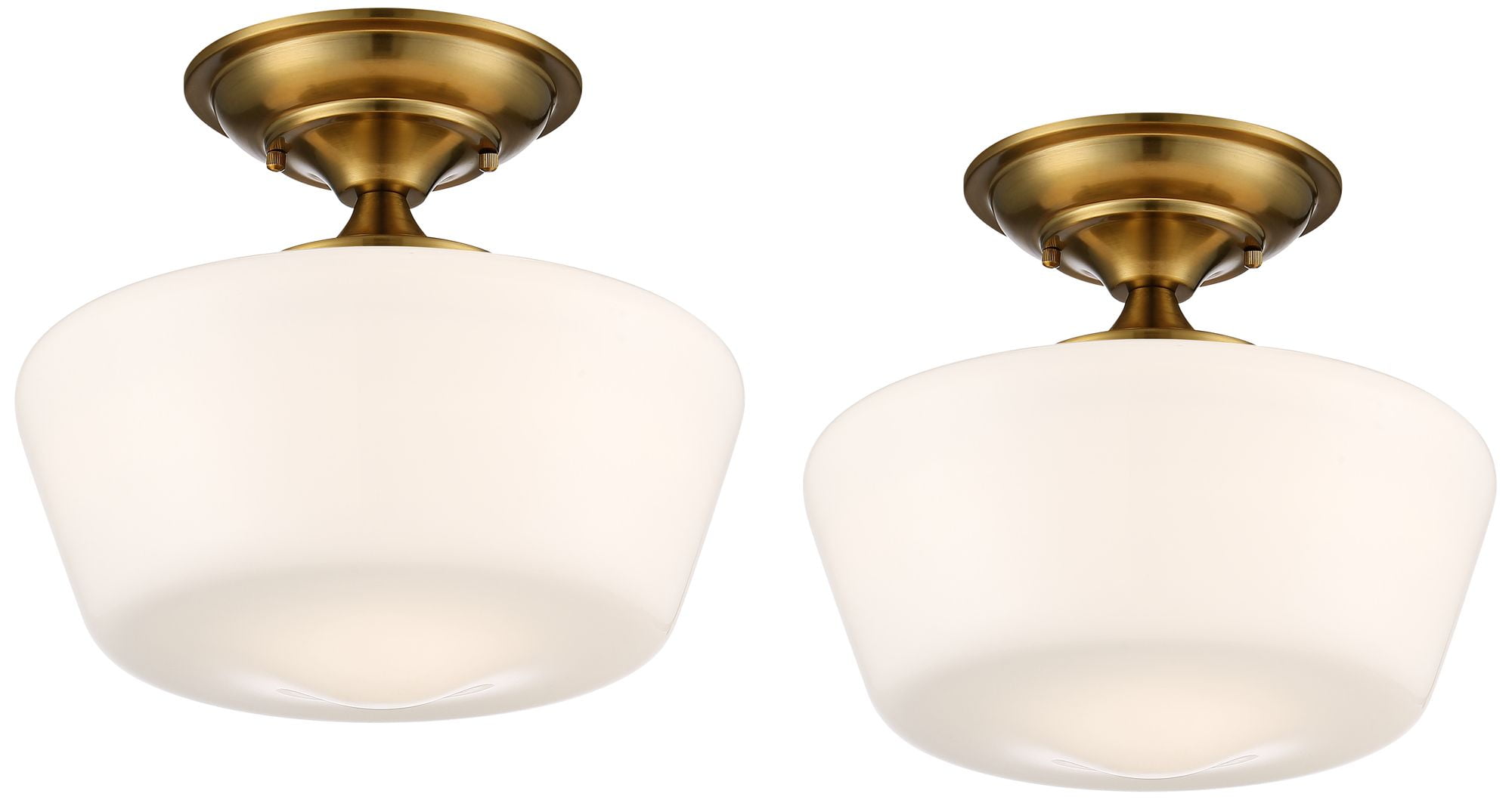 Regency Hill Schoolhouse Rustic Farmhouse Ceiling Light Semi Flush ...