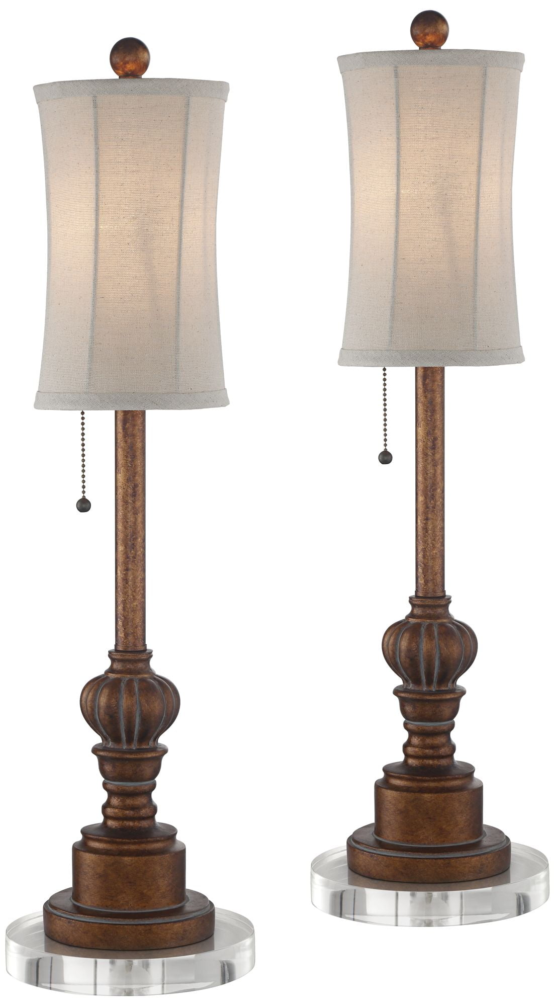 Regency Hill Traditional Buffet Table Lamps 28" Tall Set of 2 with ...