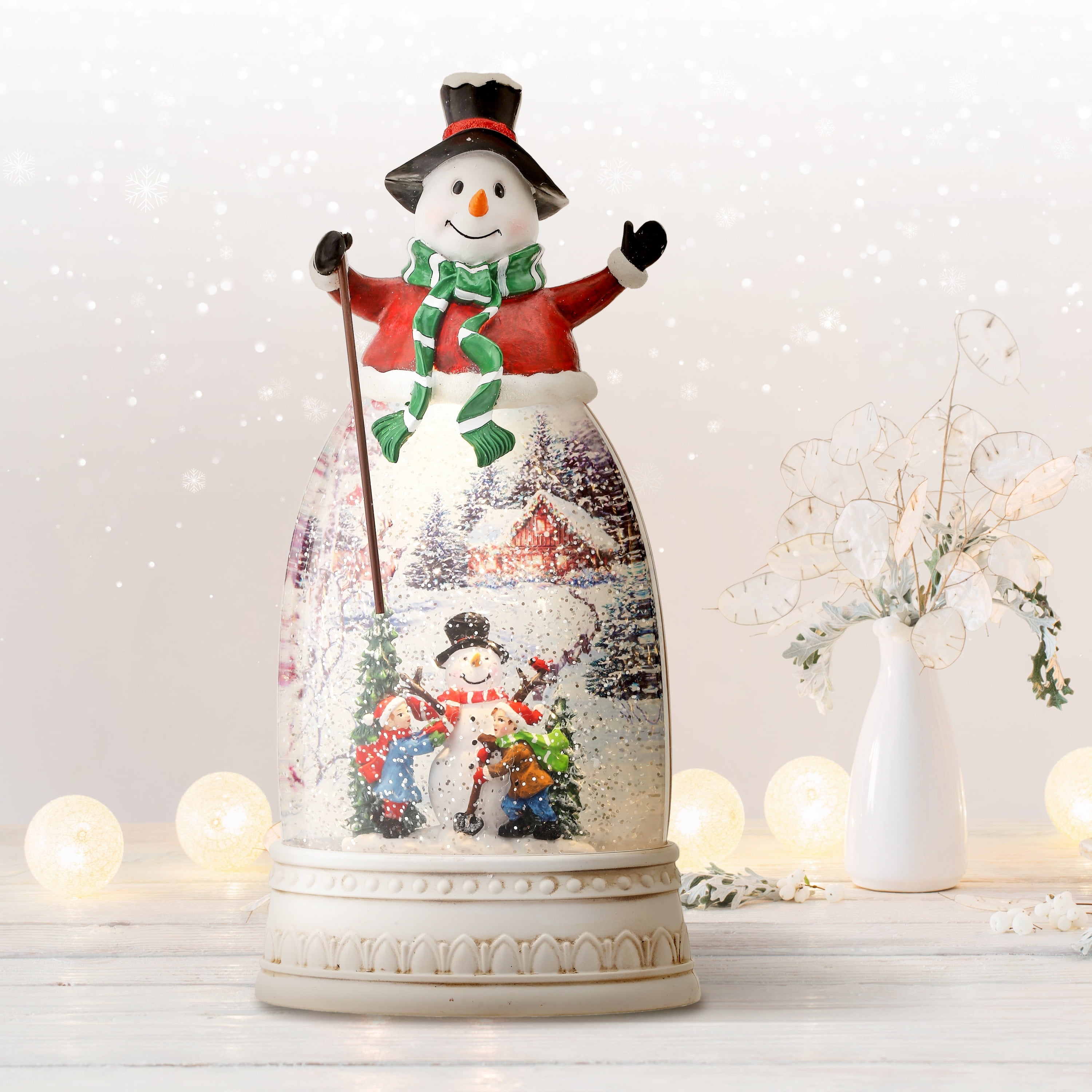 Regency International 12" LED Spinsnowman Water Globe Usb - Walmart.com