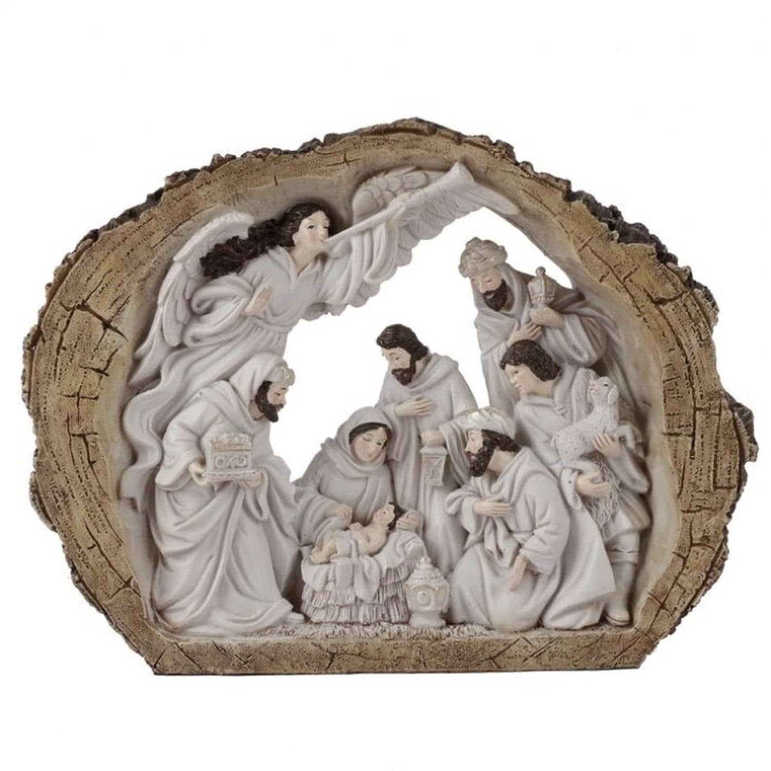 Regency International 13" Resin Nativity in Wood Cresh - Walmart.com