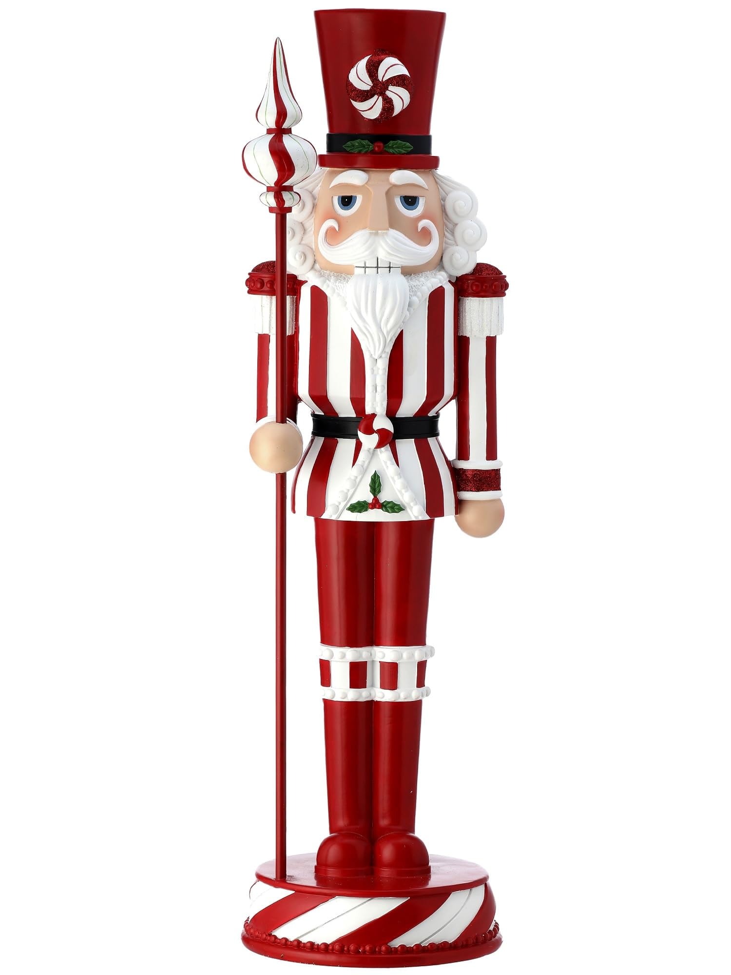 Regency International 13" Resin Peppermint Nutcracker - Walmart.com
