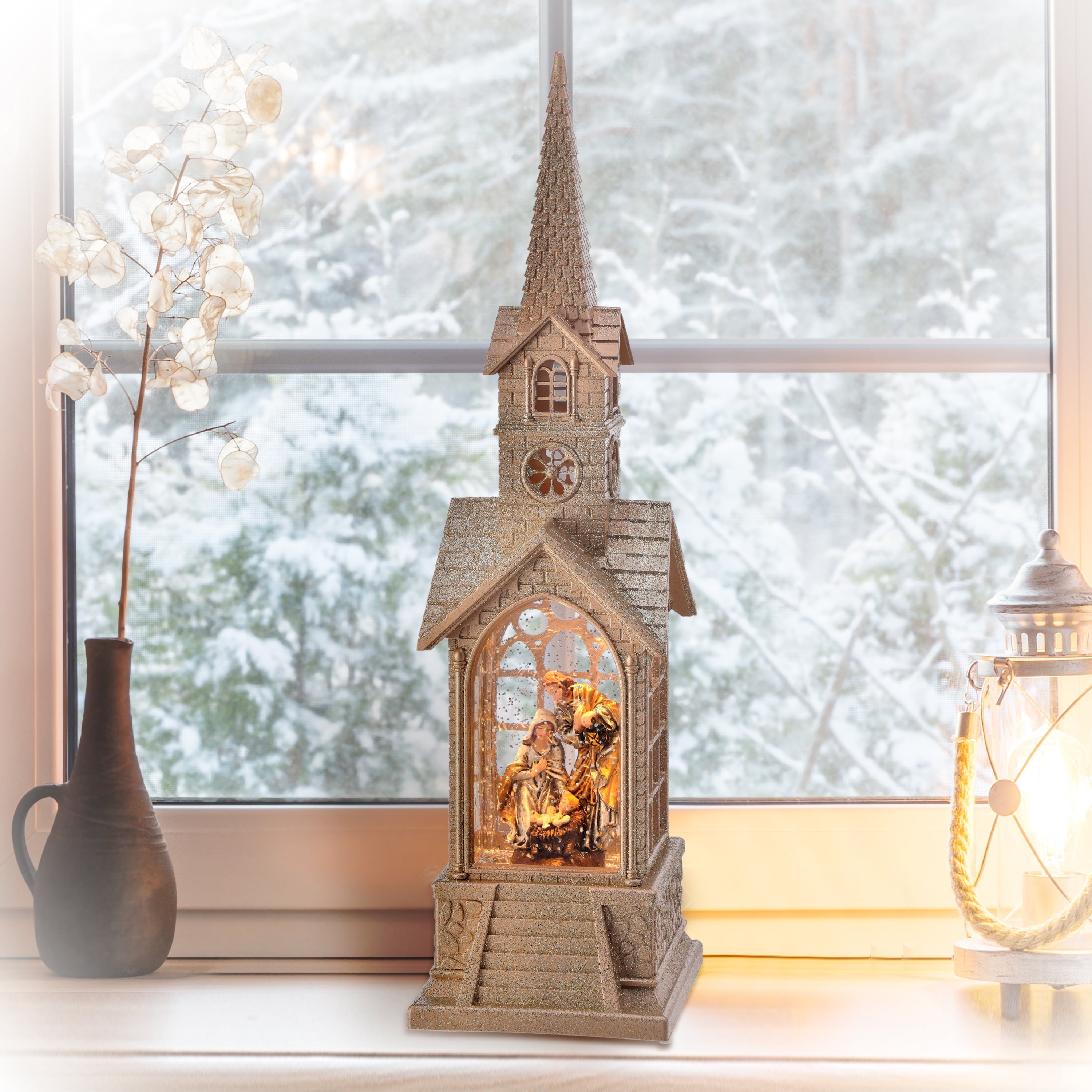 Regency International 16" LED Nativity Church Water Globe Usb - Walmart.com