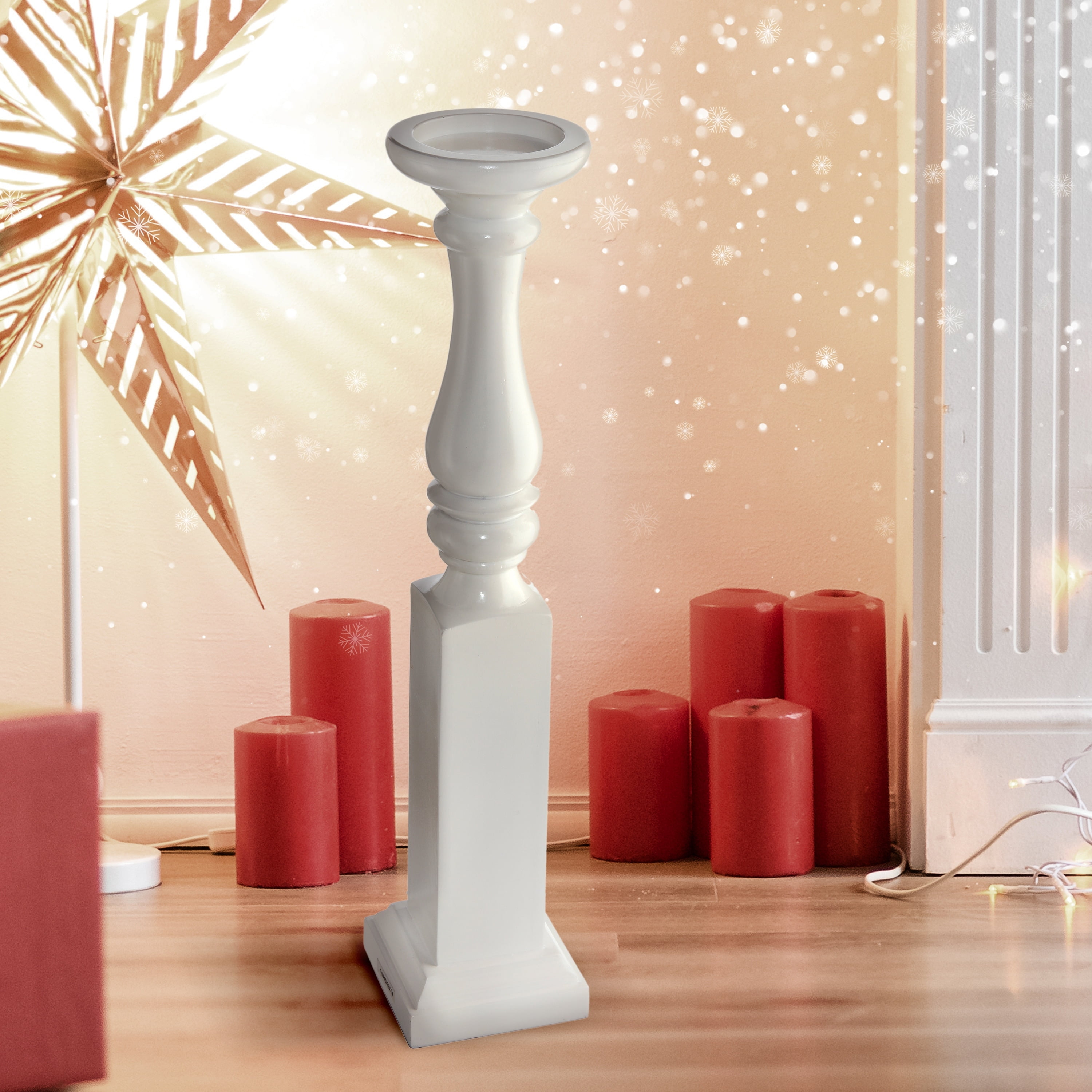 Regency International 24.5" Wood Spindle Stand, White - Walmart.com