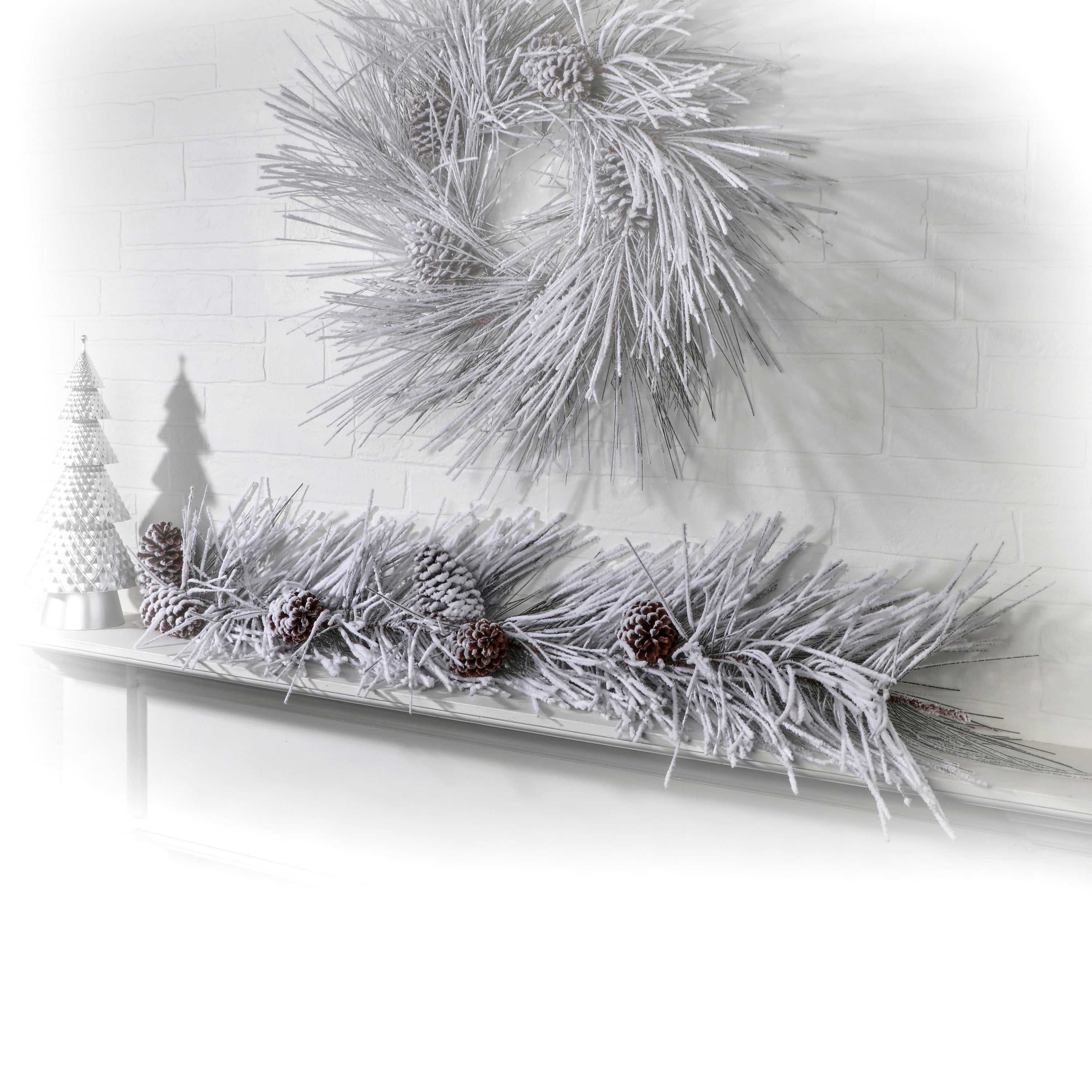 Regency International 48" Long Snow Pine With Cones Garland - Walmart.com