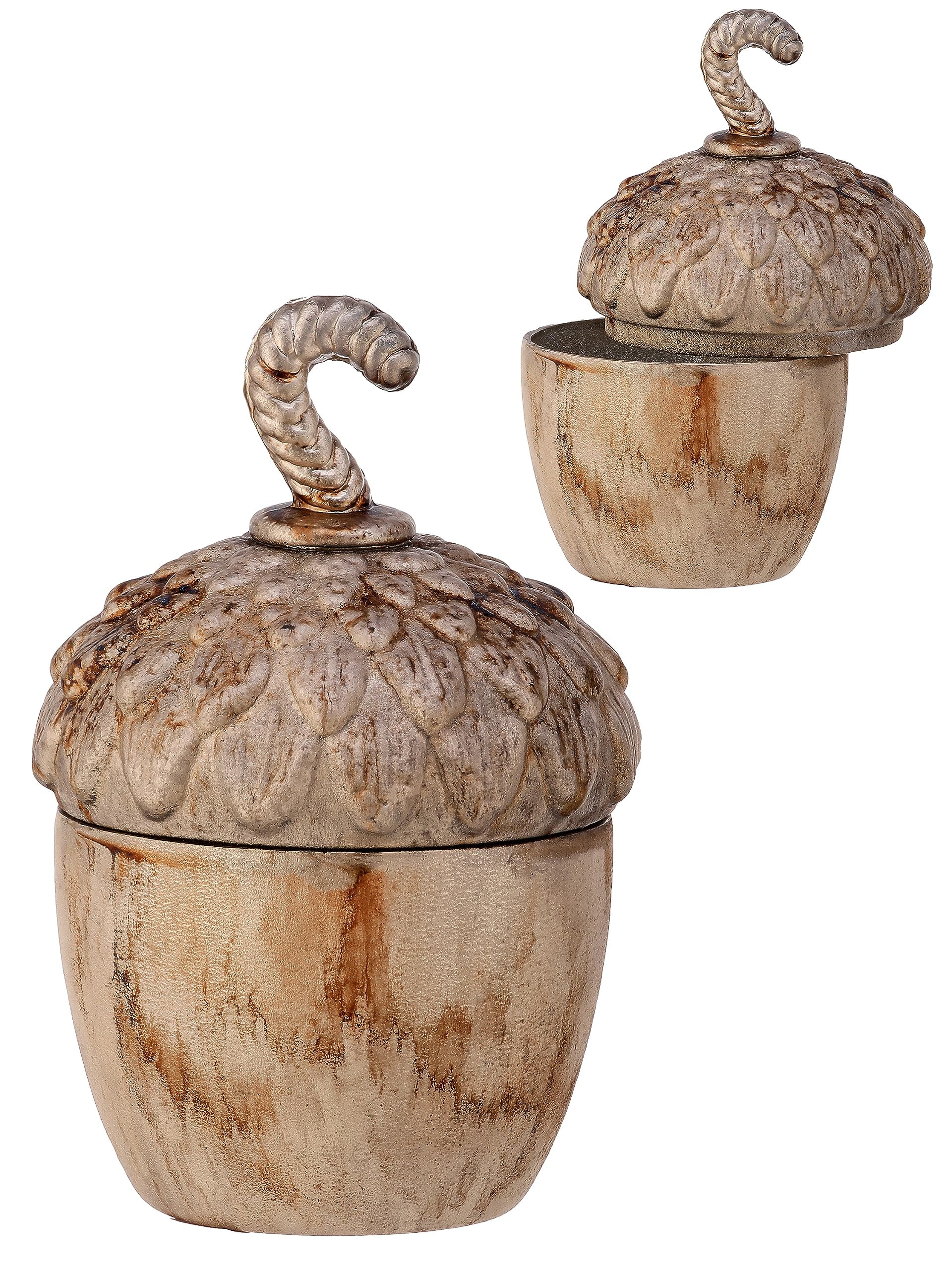 Regency International 6" Burnt Champagne Acorn Pot with Lid - Walmart.com