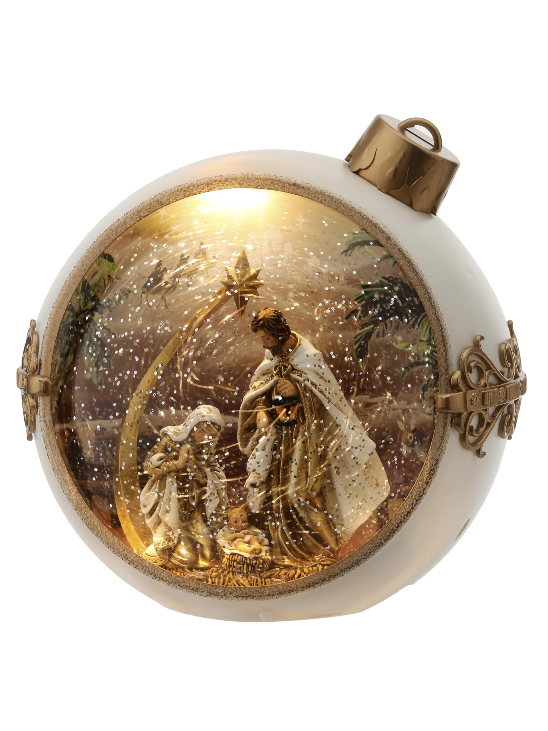 Regency International Spin Nativity Water Globe, Battery Operated, USB ...