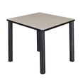 Regency 30 in. Small Square Breakroom Table- Maple Top, Black Legs ...