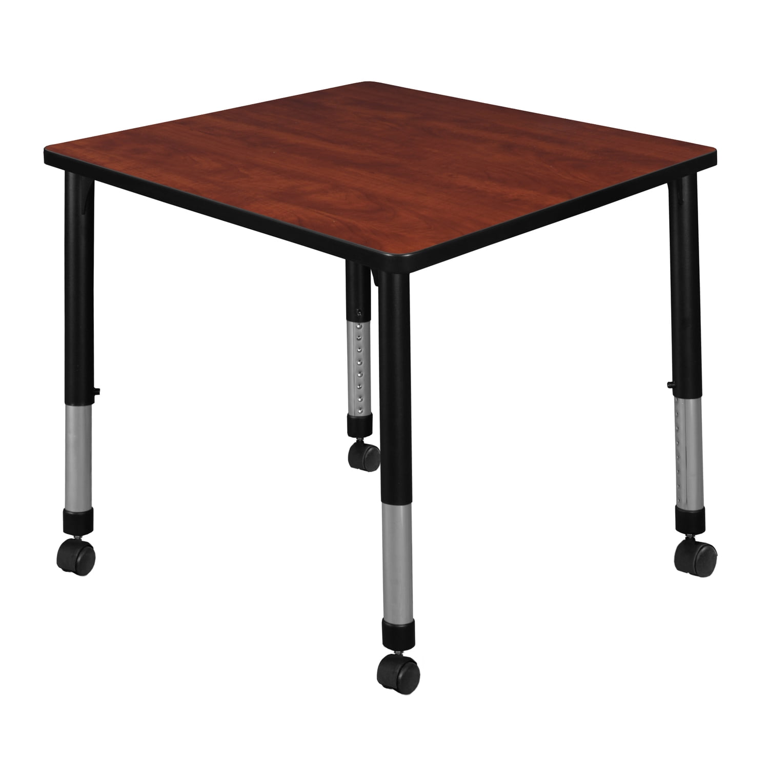 Regency Kee 30 in. Cherry Square Height Adjustable Mobile Classroom ...