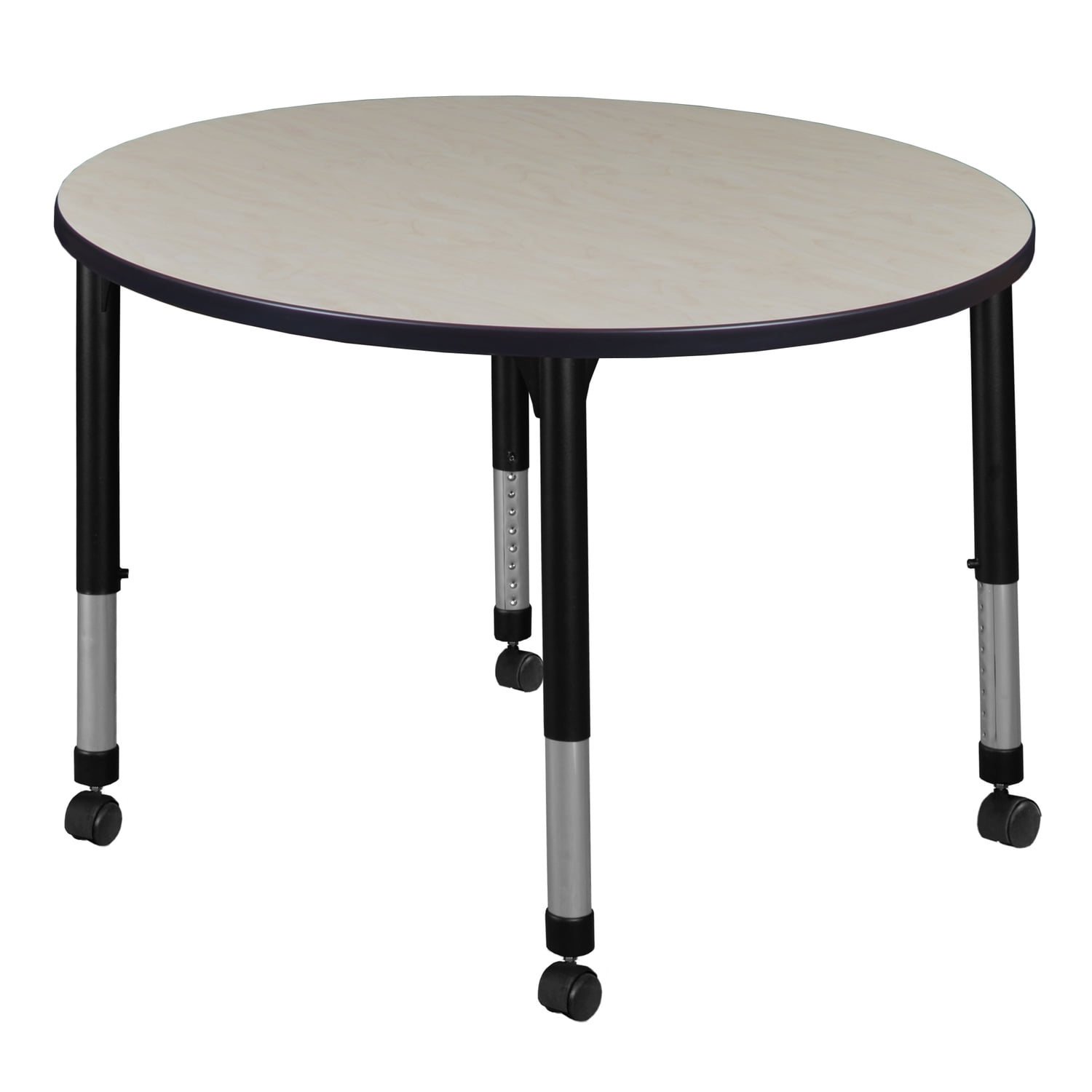 Regency Kee 30 in. Round Height Adjustable Mobile Classroom Table ...