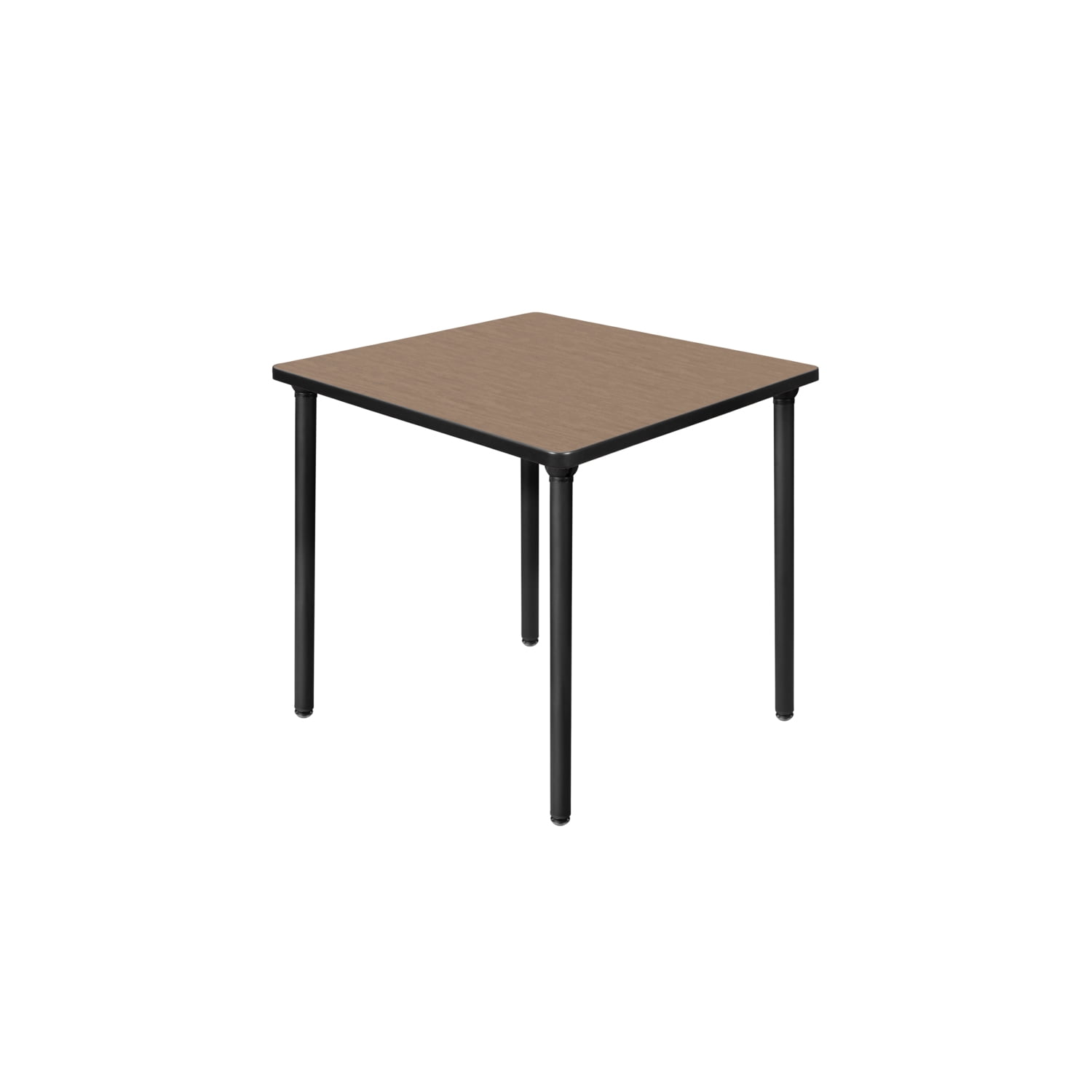 Regency Kee 30 in. Small Square Breakroom Table- Noble Oak Top, Black ...