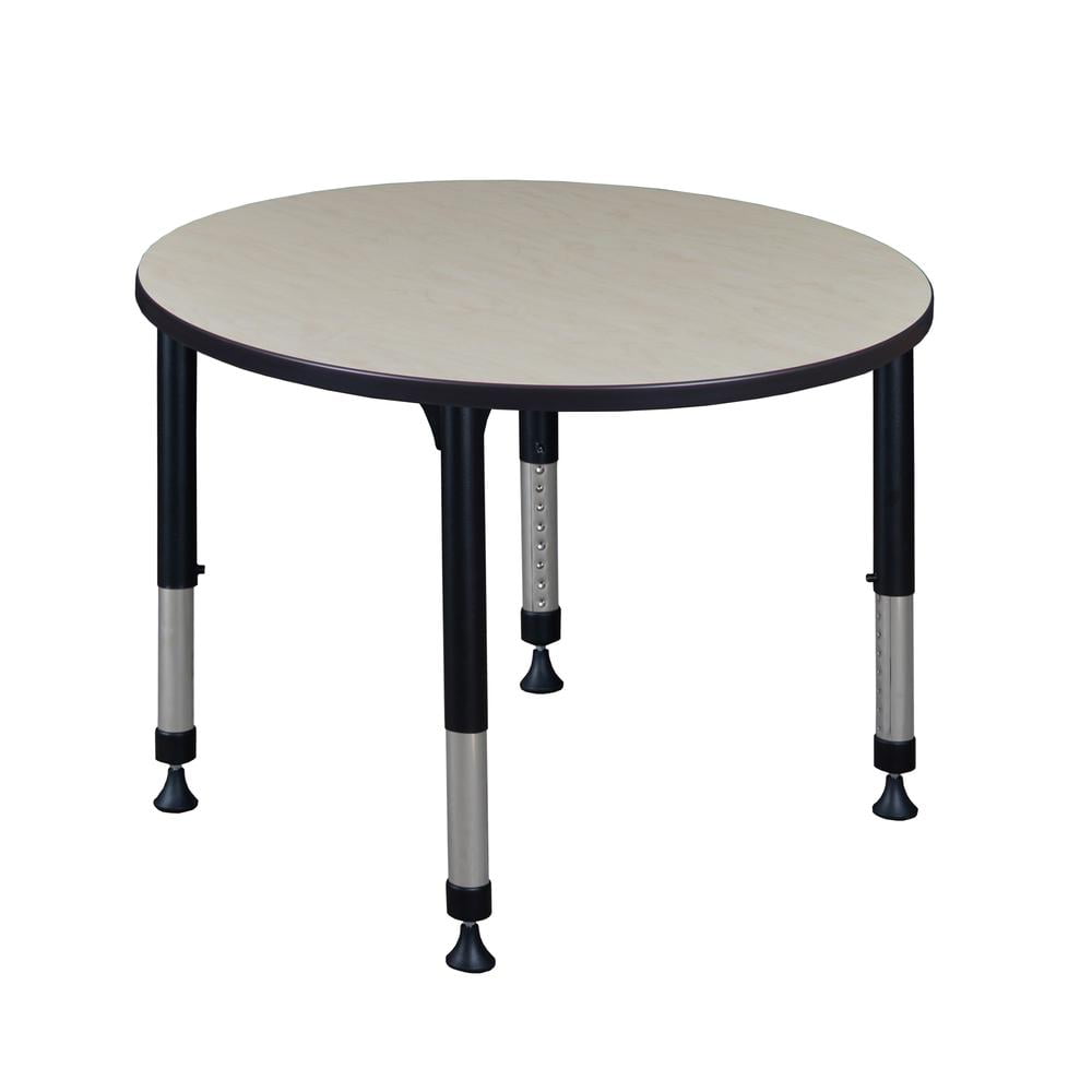 Regency Kee 36" Round Height Adjustable Classroom Table - Maple ...