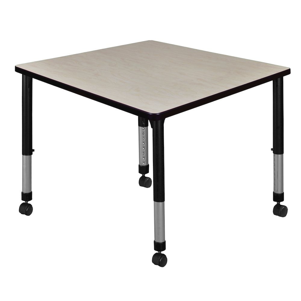 Regency 36 in. Square Height Adjustable Mobile Classroom Activity Table ...