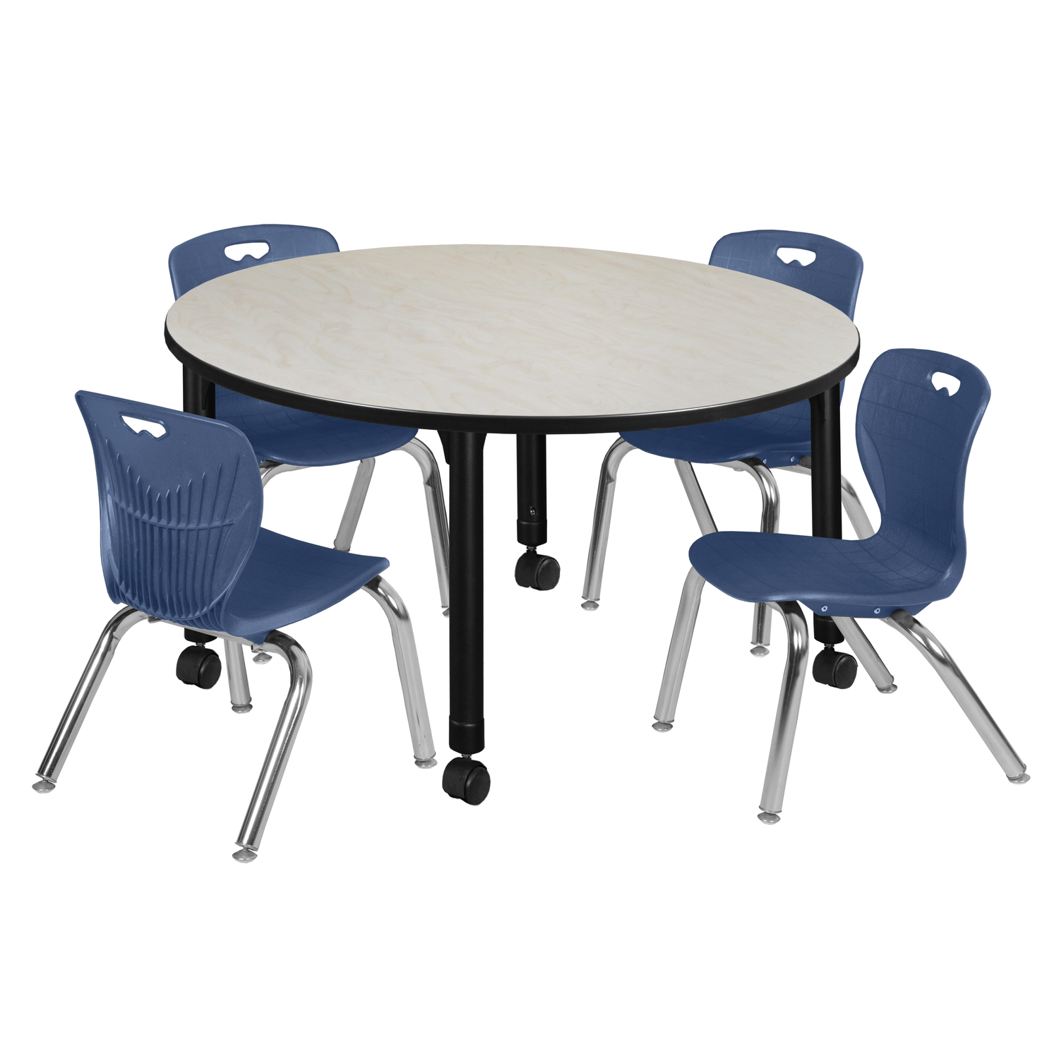 Regency Kee 48" Round Height Adjust Table,Maple TB48RNDPLAPCBK45NV ...