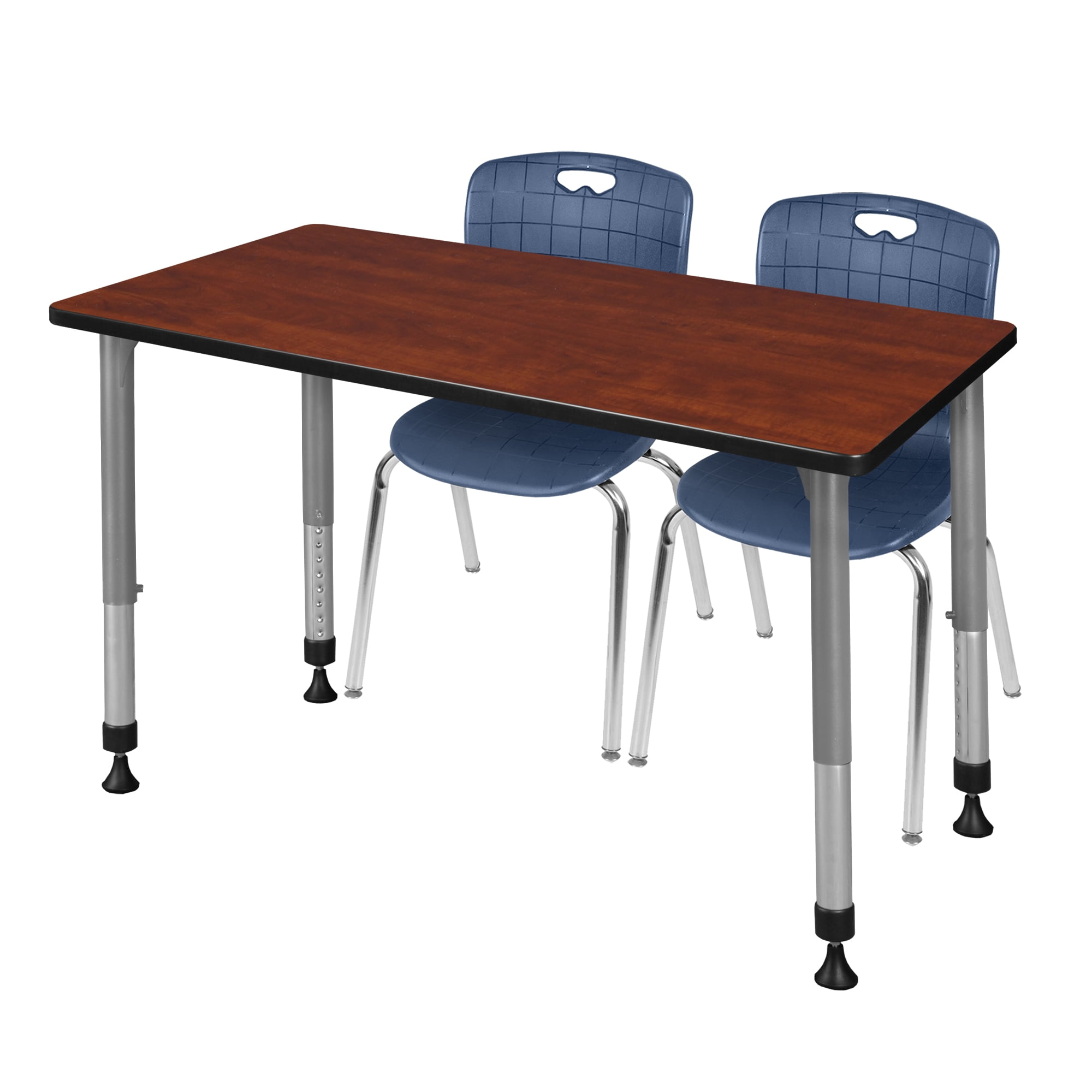 Regency Kee 48 x 24 in. Adjustable Classroom Table- Cherry & 2 Andy 18 ...