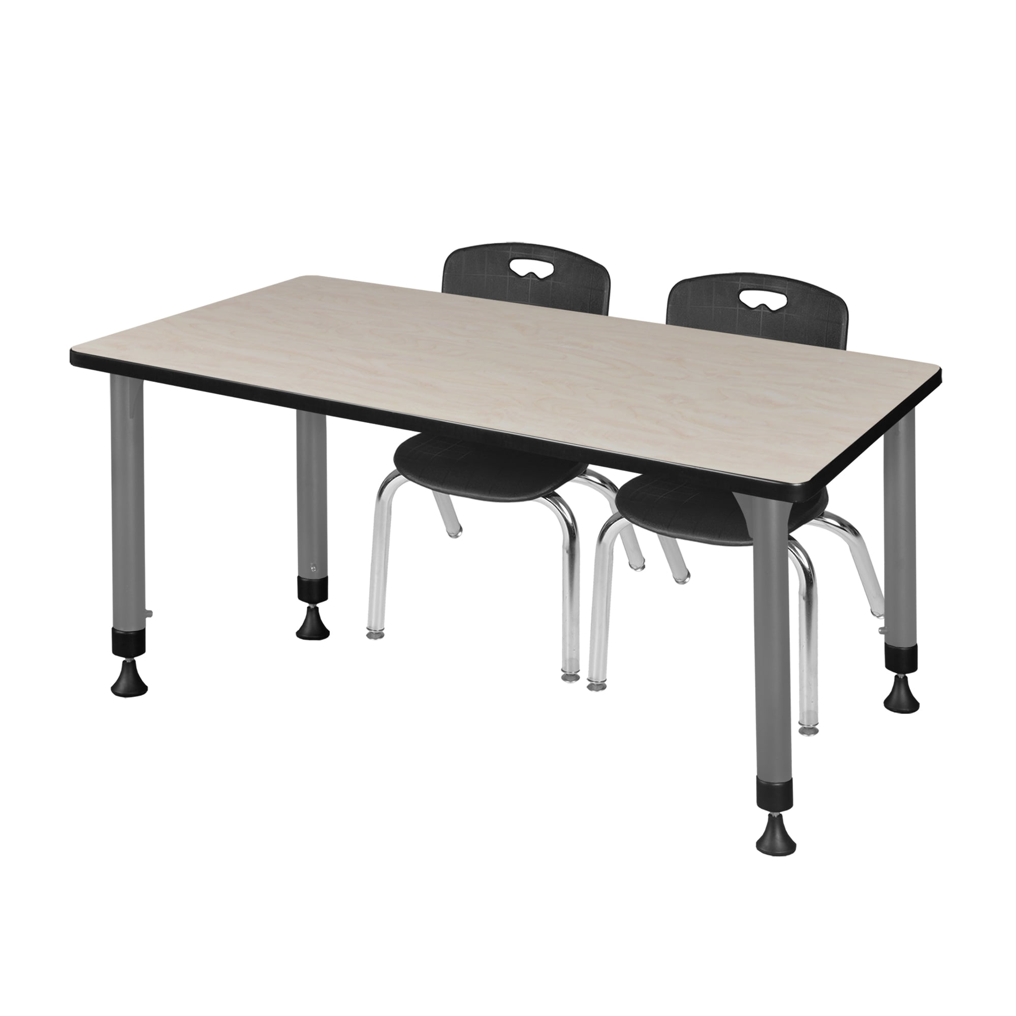 Regency Kee 48 x 24 in. Adjustable Classroom Table- Maple & 2 Andy 12 ...