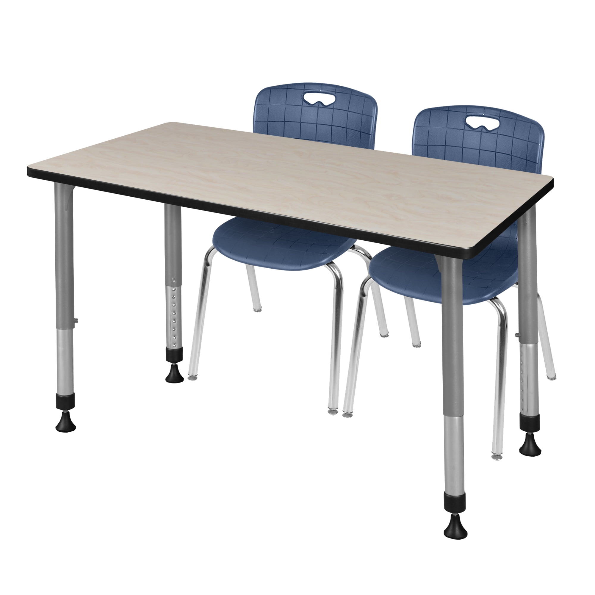 Regency Kee 48 x 30 in. Adjustable Classroom Table- Maple & 2 Andy 18 ...