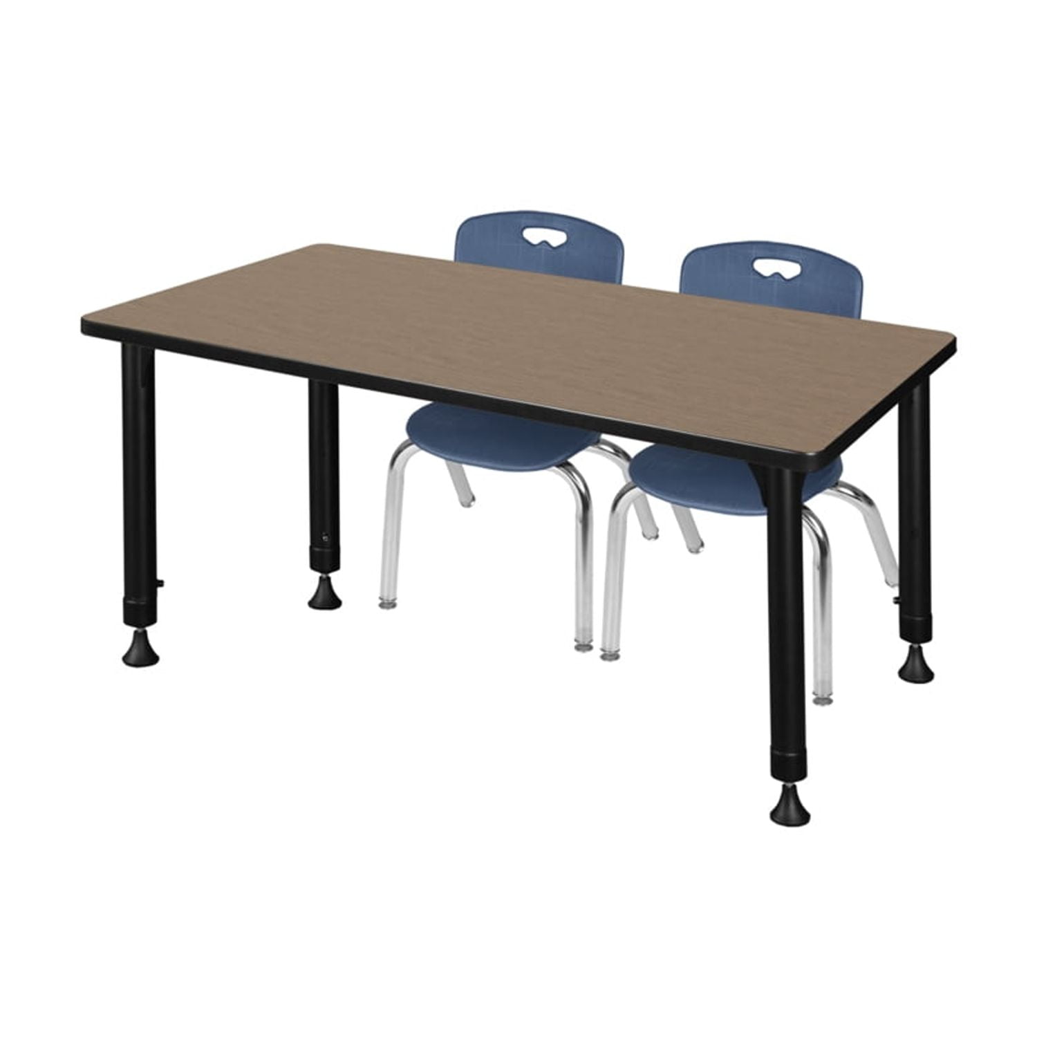 Regency Kee 60 x 24 in. Adjustable Classroom Table- Noble Oak Top ...