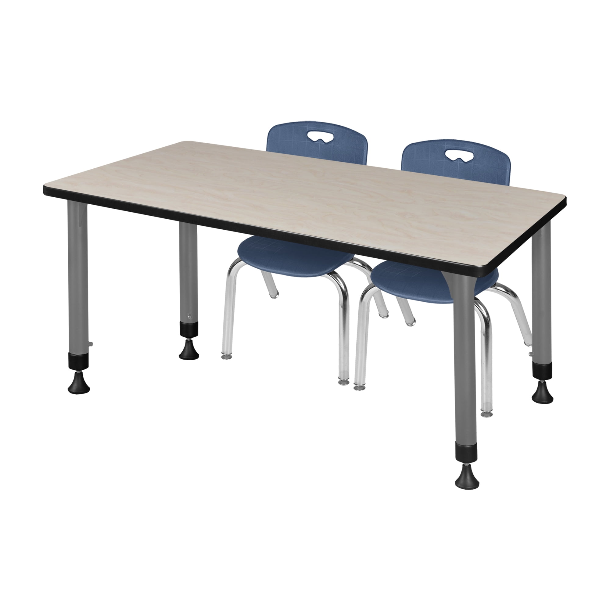 Regency Kee 72 x 24 in. Adjustable Classroom Table- Maple & 2 Andy 12 ...