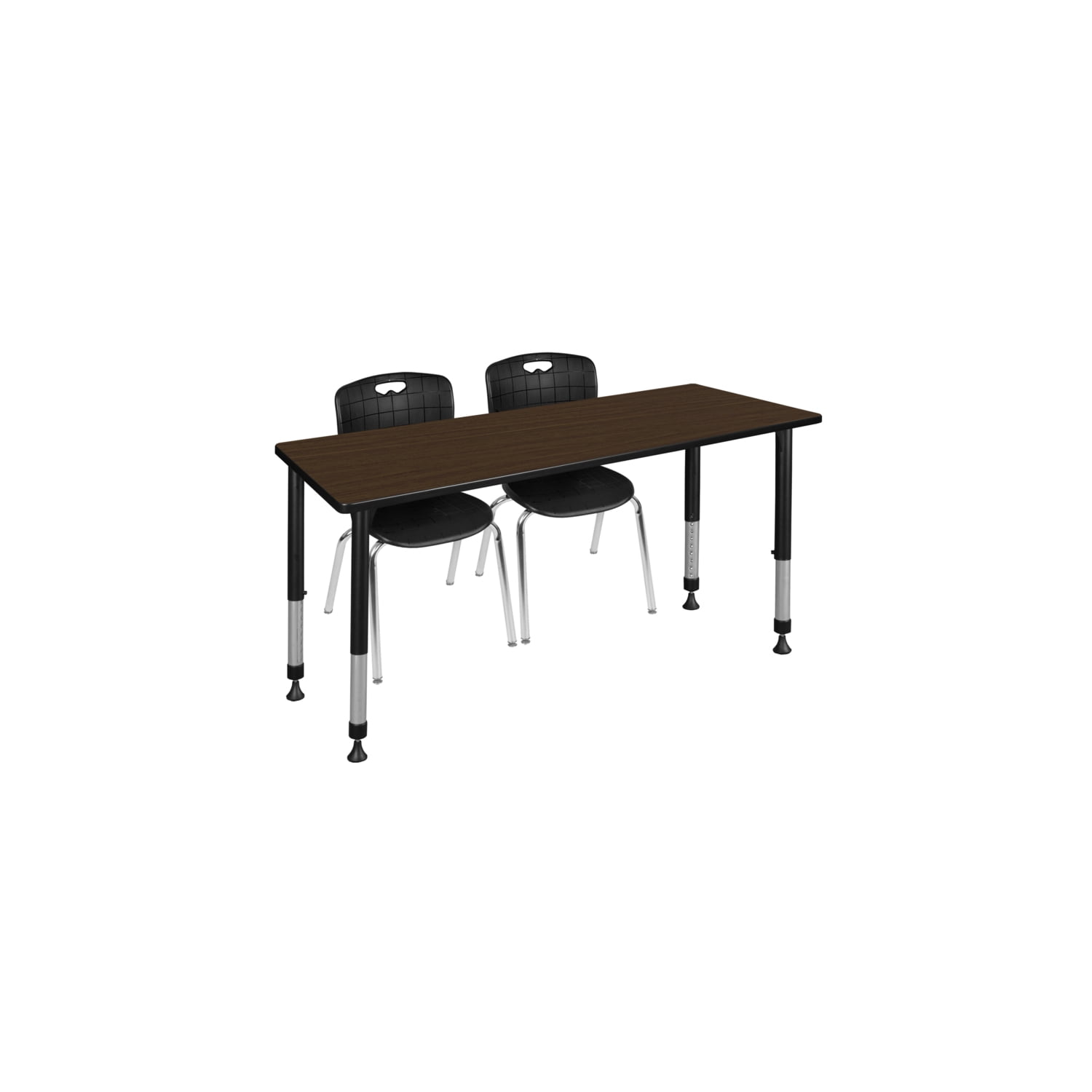 Regency Kee 72 x 24 in. Adjustable Classroom Table- Neo Walnut Top ...