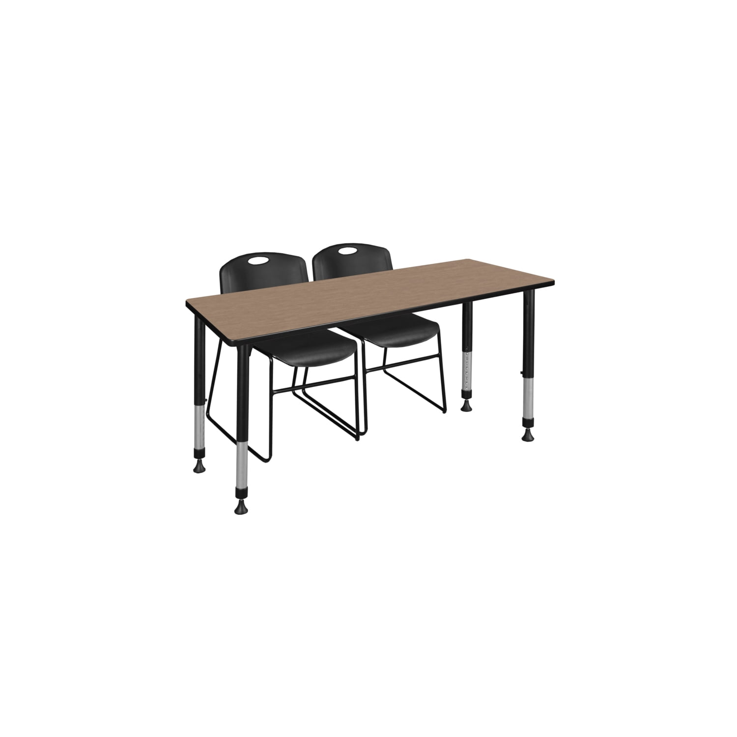 Regency Kee 72 x 24 in. Adjustable Classroom Table- Noble Oak Top ...