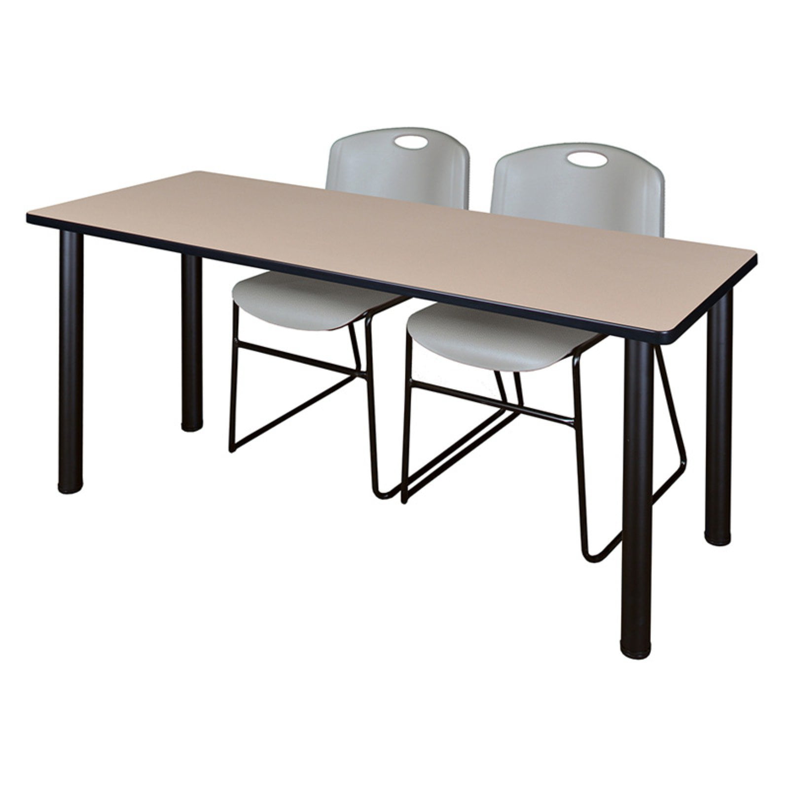 Regency Kee Beige Training Table with 2 Stackable Zeng Chairs - Walmart.com