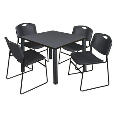 OFM Multi-Use Break Room Package, 42" Square Flip-Top Table with ...
