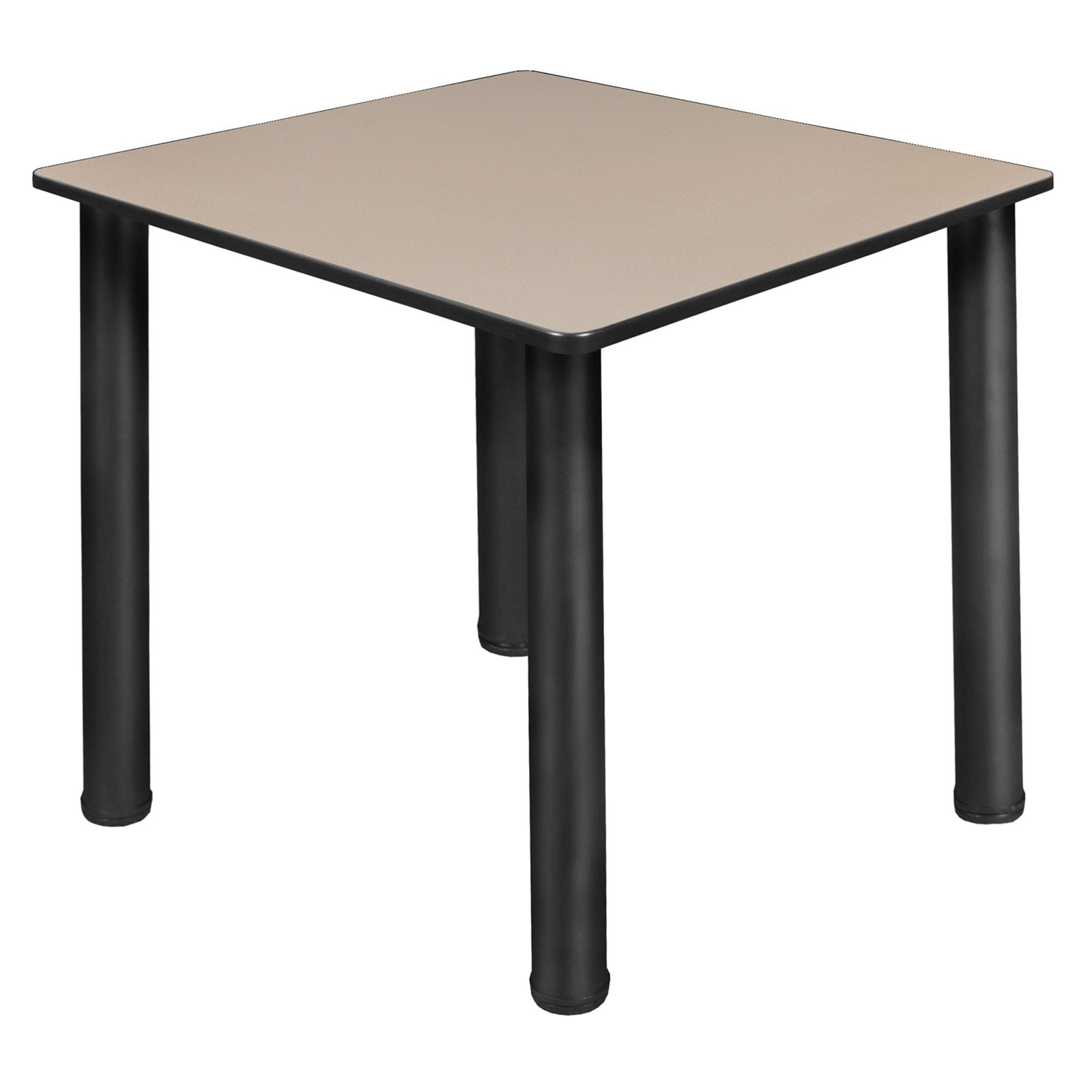 Regency Kee 36 in. Square Slim Breakroom Table Table - Beige Top, Black ...