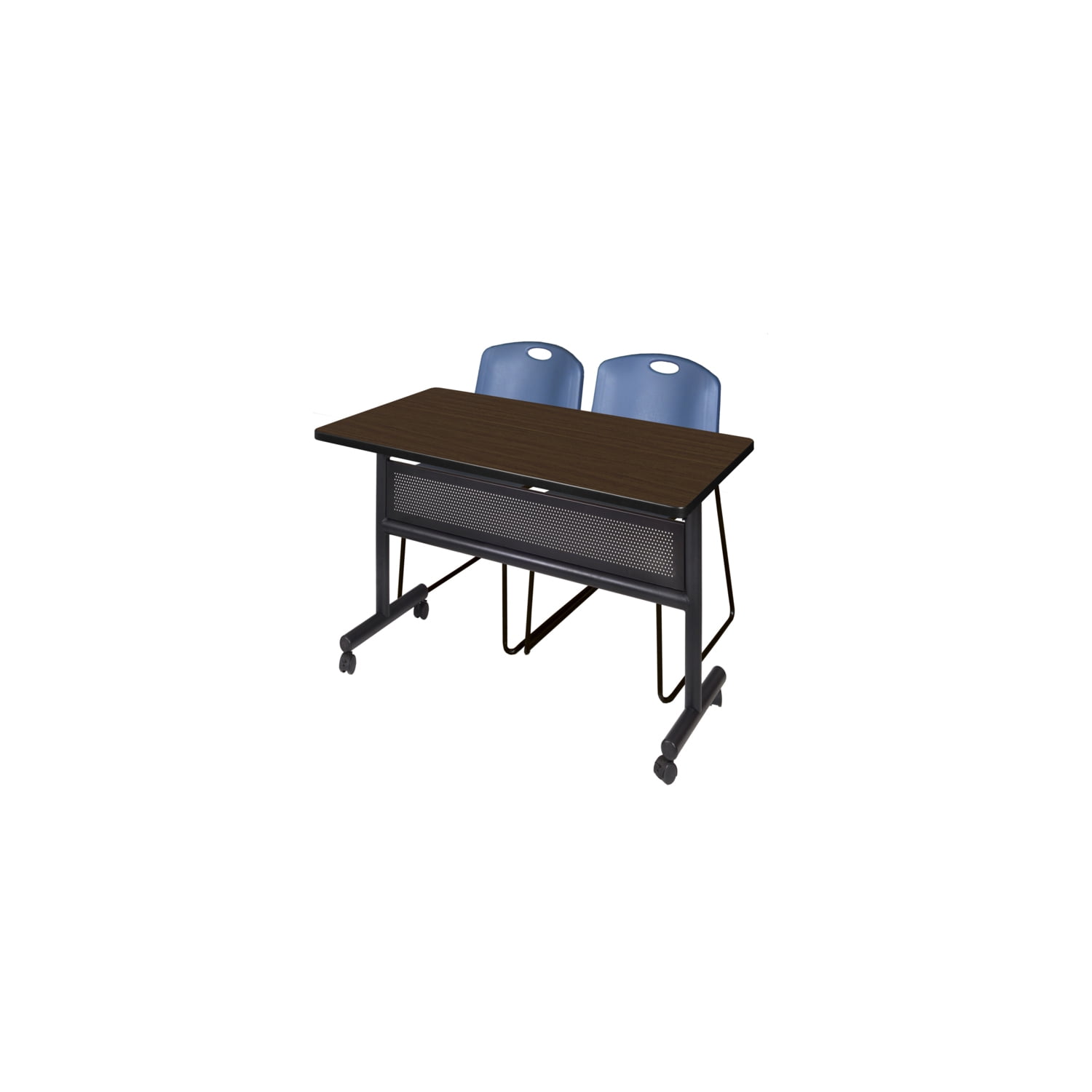 Regency Kobe 48 x 30 in. Flip-Top Privacy Nesting Table- Neo Walnut, 2 ...