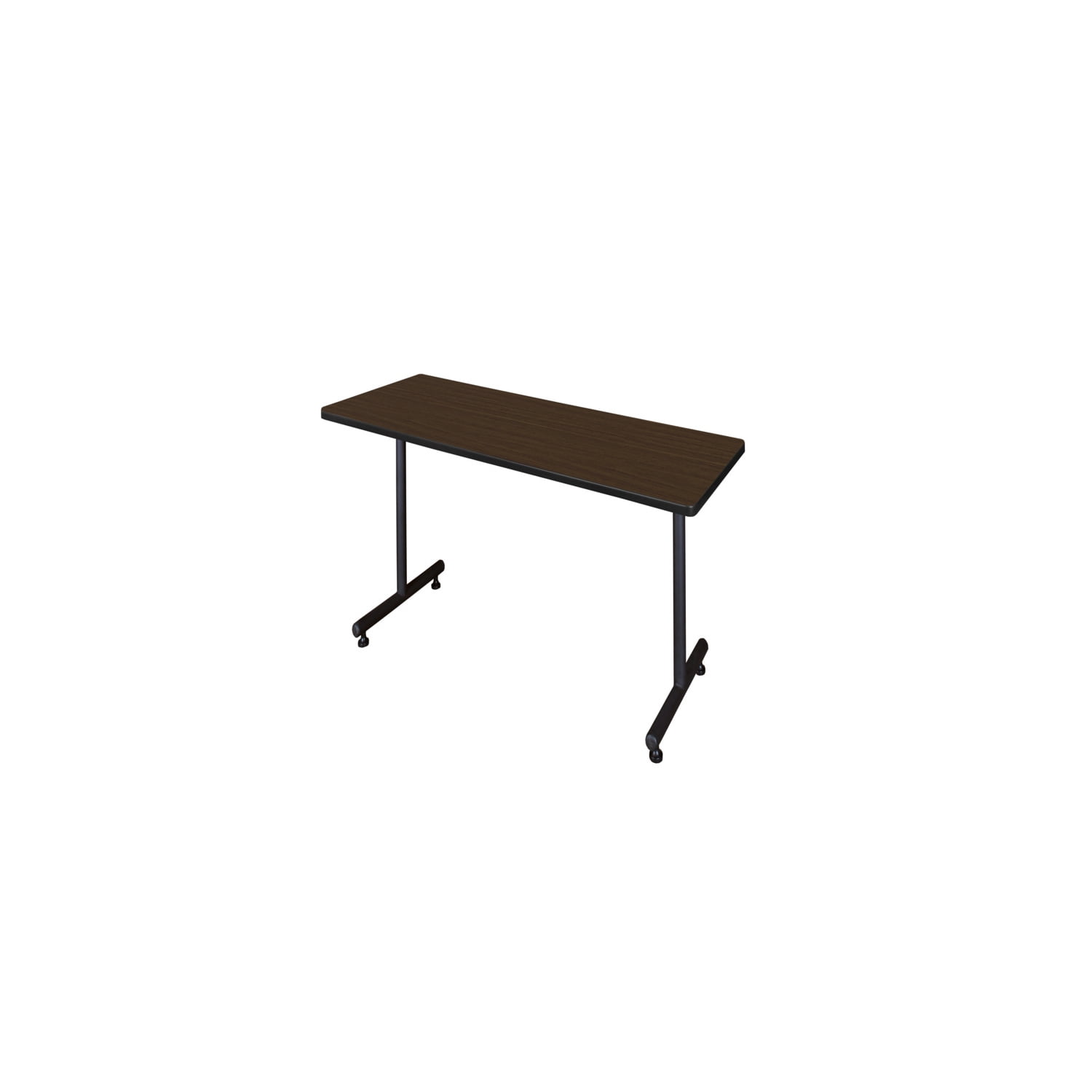 Regency Kobe 66 x 30 in. Steel T-Base Training Seminar Table- Neo Walnut - Walmart.com