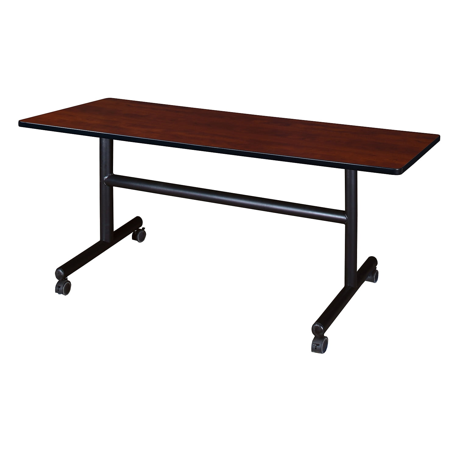 Regency Kobe Flip Top 60" x 30" Metal and Wood Training Table Cherry ...