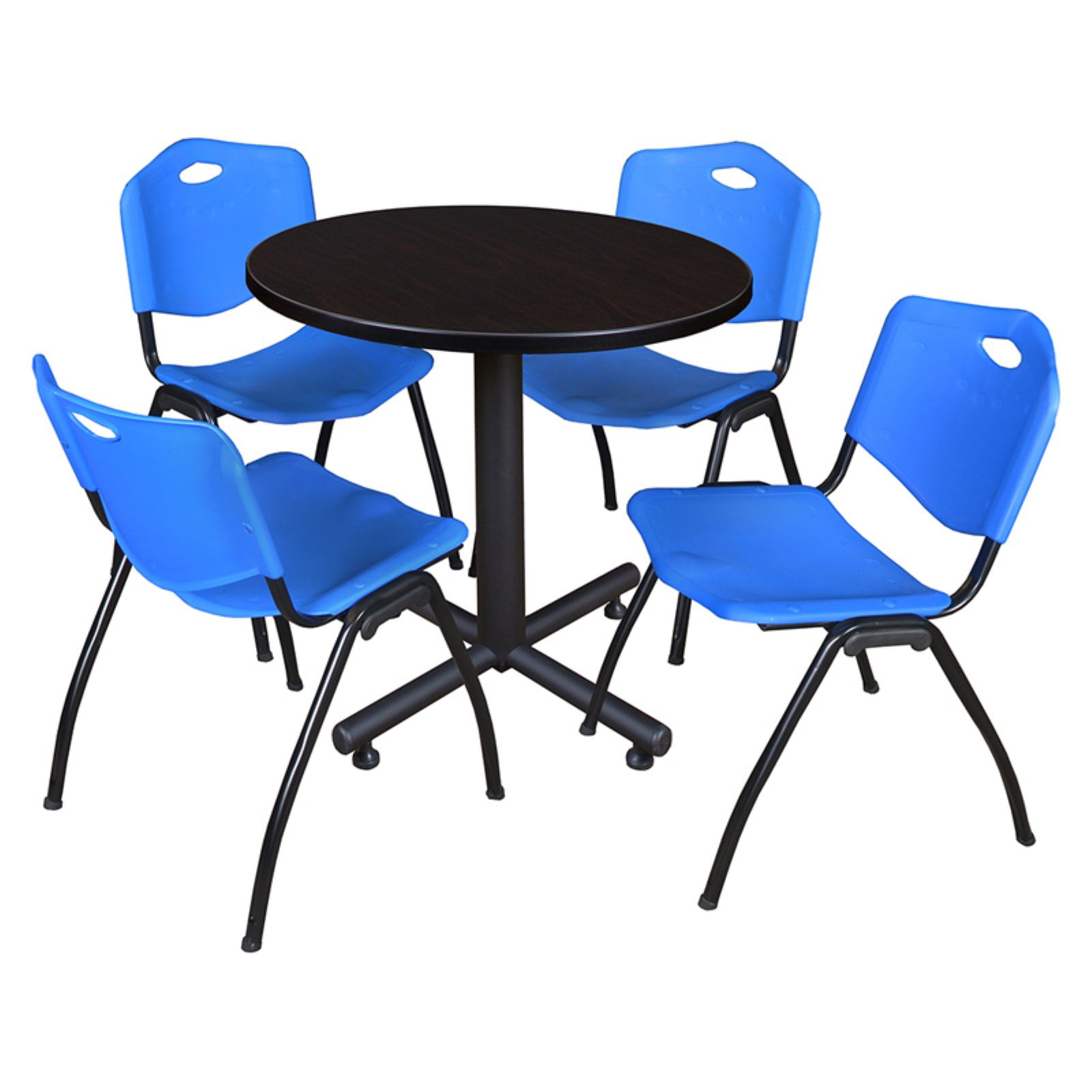 Regency Kobe Round Breakroom Table with 4 Stackable M Chairs - Walmart.com