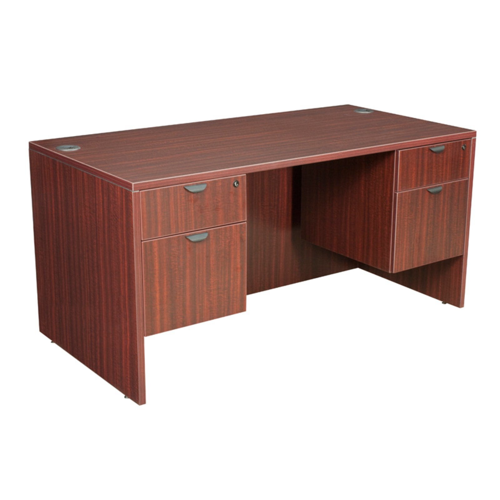 Regency Legacy 60 x 30 in. Office Desk with Double Pedestal Drawer Unit ...