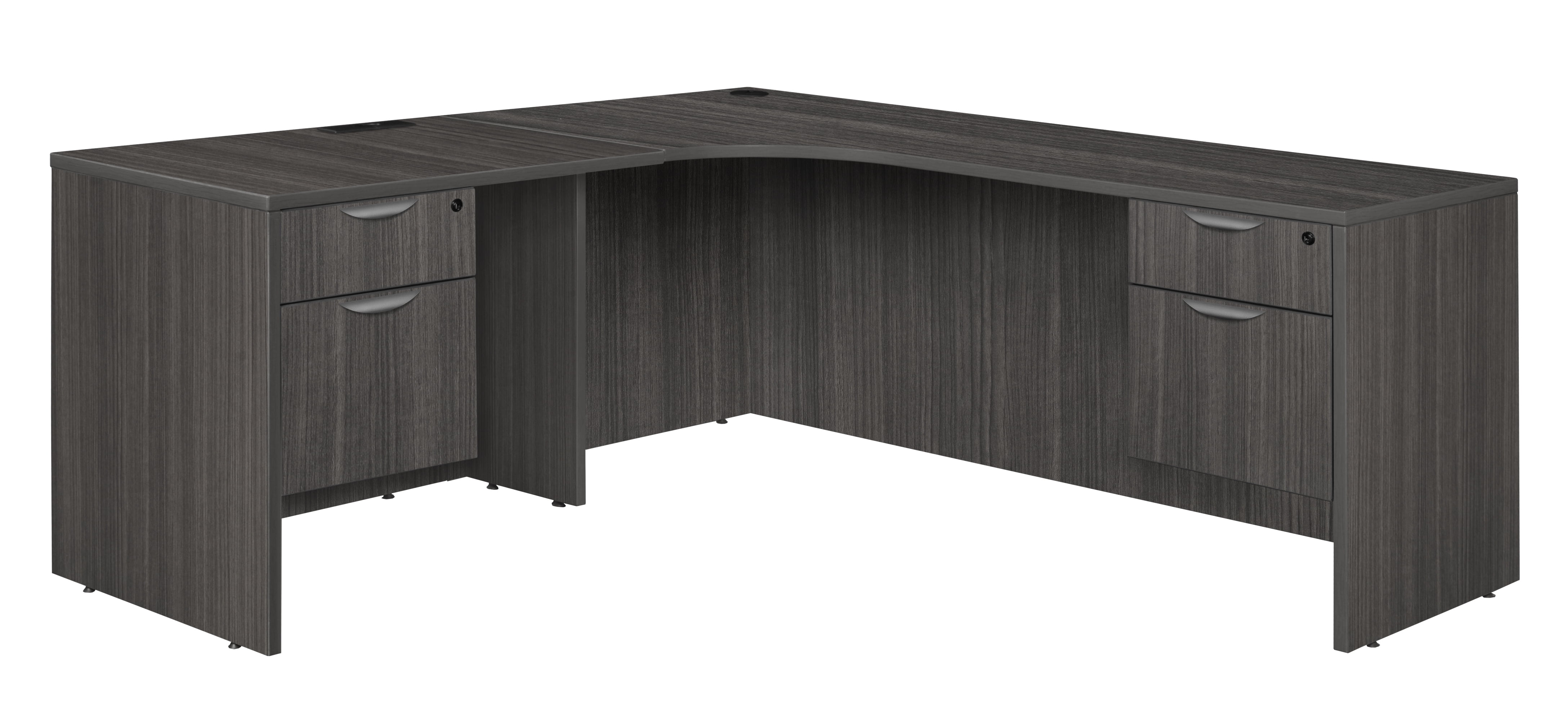 Regency Legacy 71 x 59 in. Double Pedestal Left Corner Credenza- Ash ...