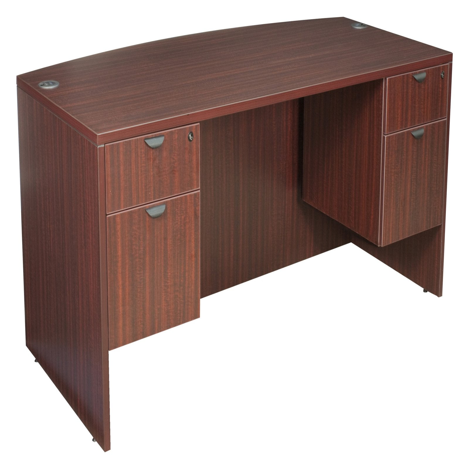 Regency Legacy 71 x 35 in. Bow Front Office Desk with Double Pedestal ...