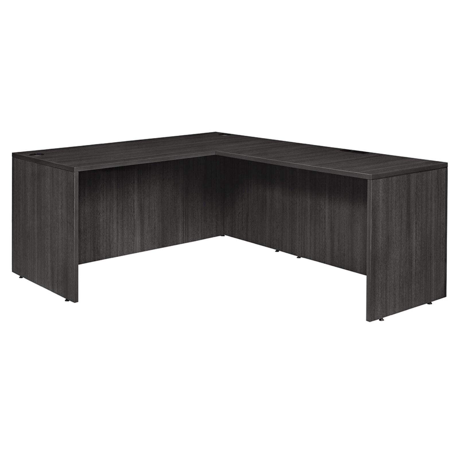 Regency Legacy 71 in. L-Desk Shell with 47 in. Return Shell, Ash Grey ...