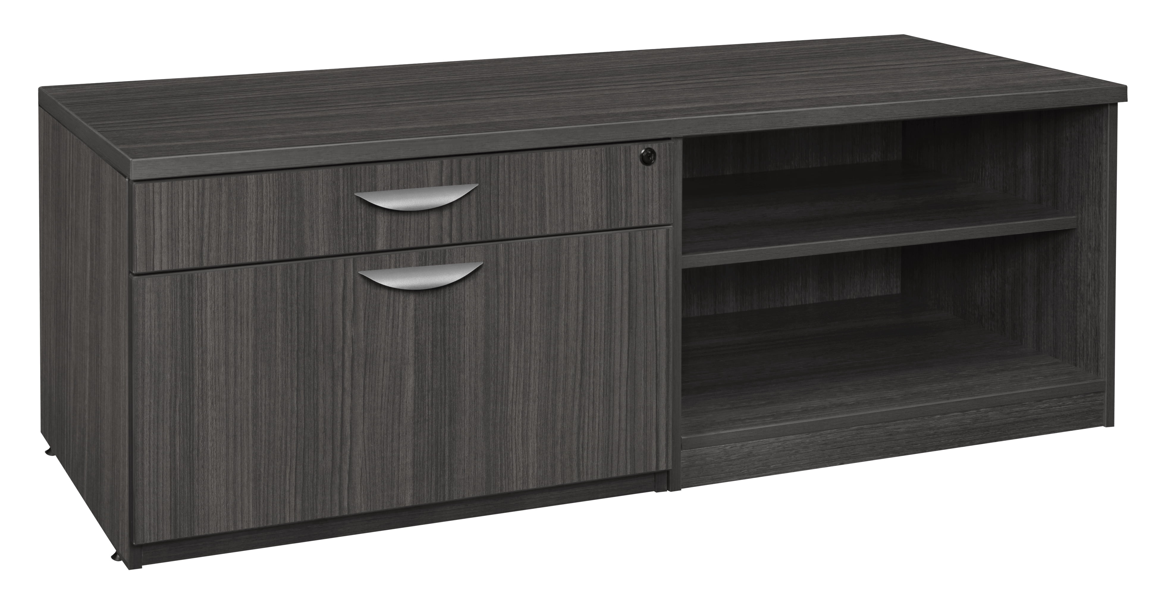 Regency Legacy Lateral Open Shelf Low Credenza- Ash Grey - Walmart.com